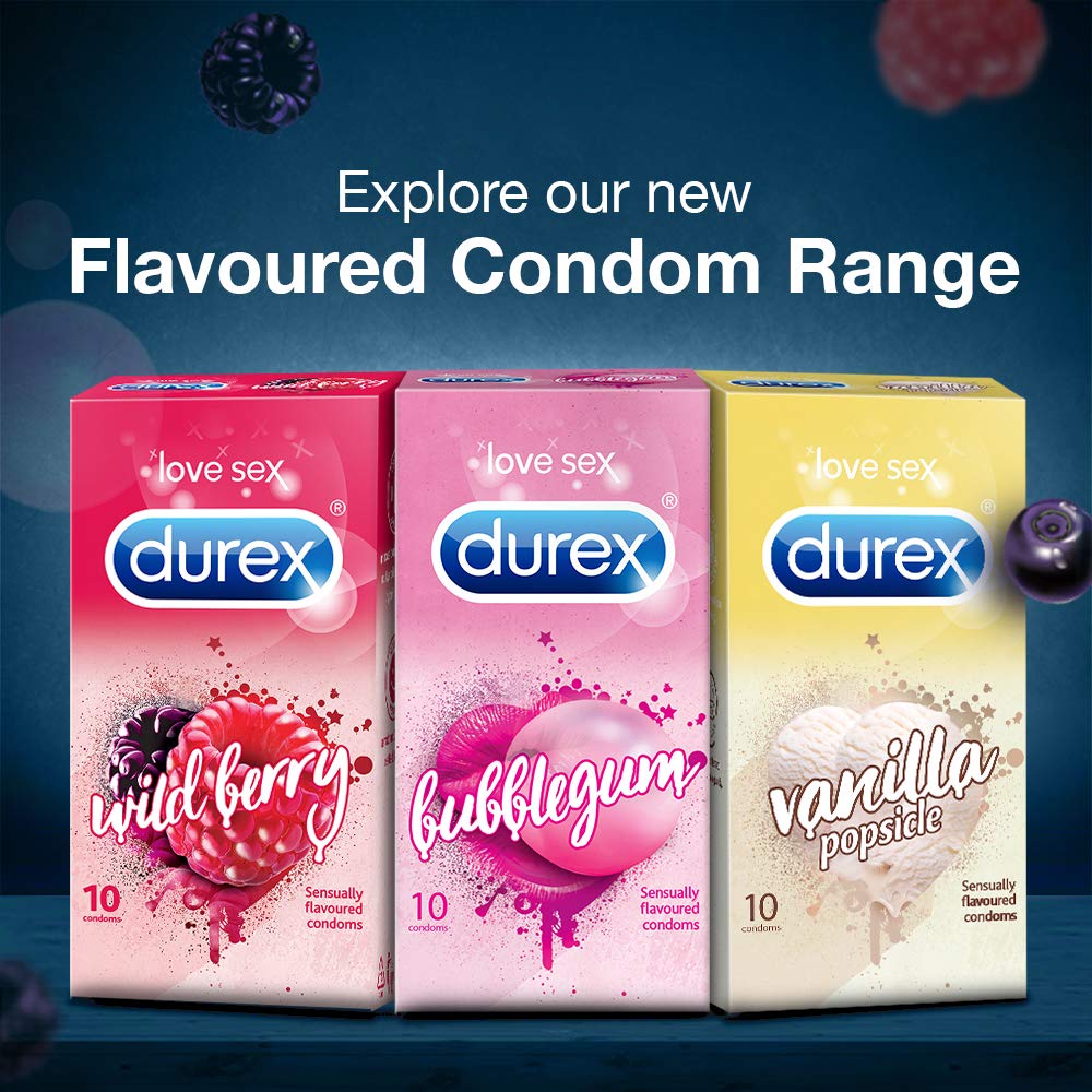 Durex Wild Berry Flavour Condoms, 10 Count Price, Uses, Side Effects ...