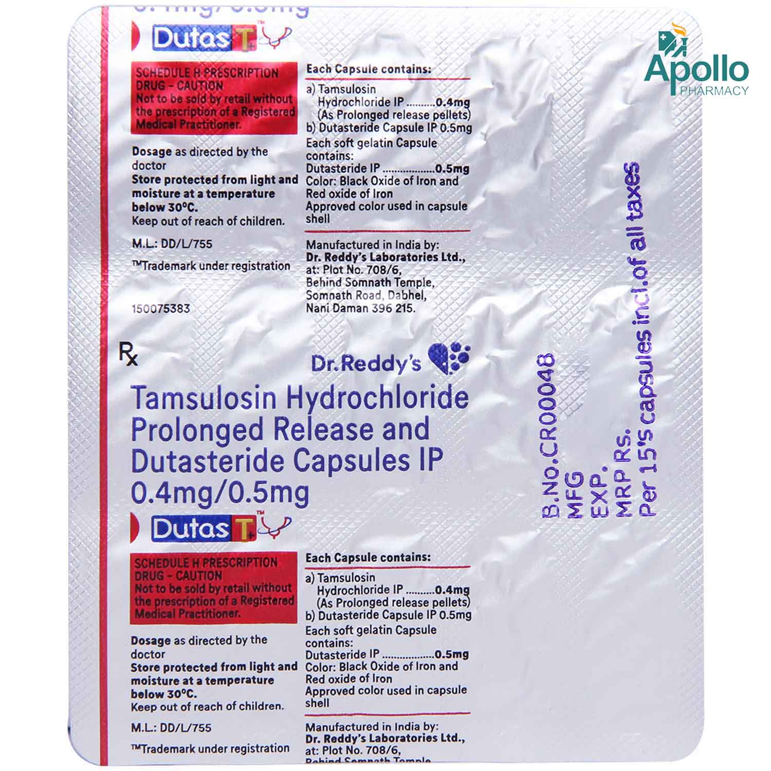 Dutas T Plus Capsule 15's Price, Uses, Side Effects, Composition ...