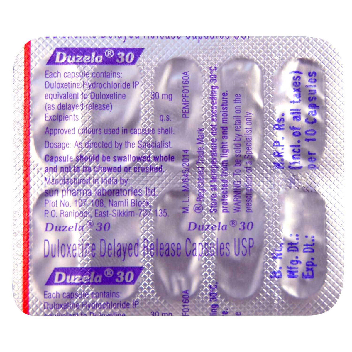 Duzela 30 Capsule 10's Price, Uses, Side Effects, Composition - Apollo ...