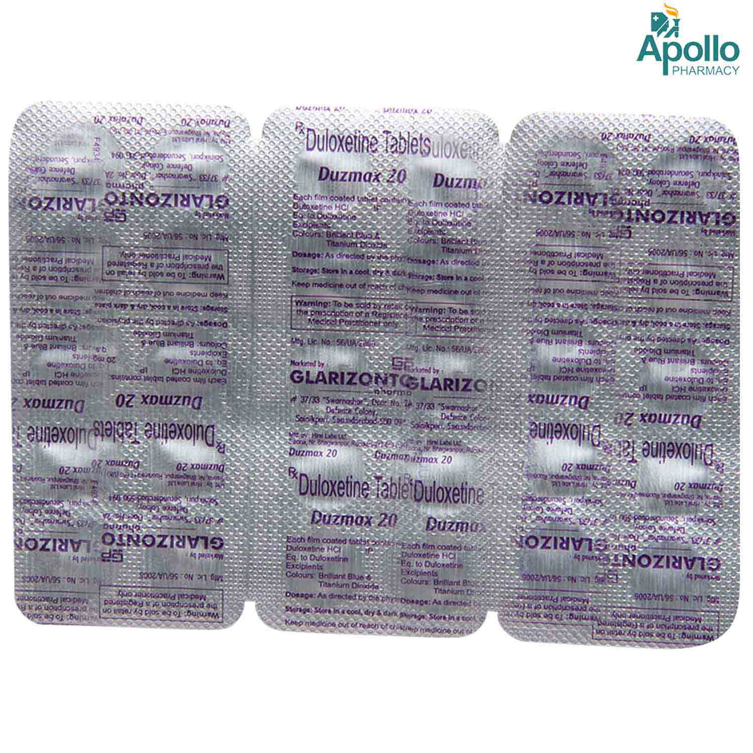 DUZMAX 20MG TABLET 10'S Price, Uses, Side Effects, Composition - Apollo ...