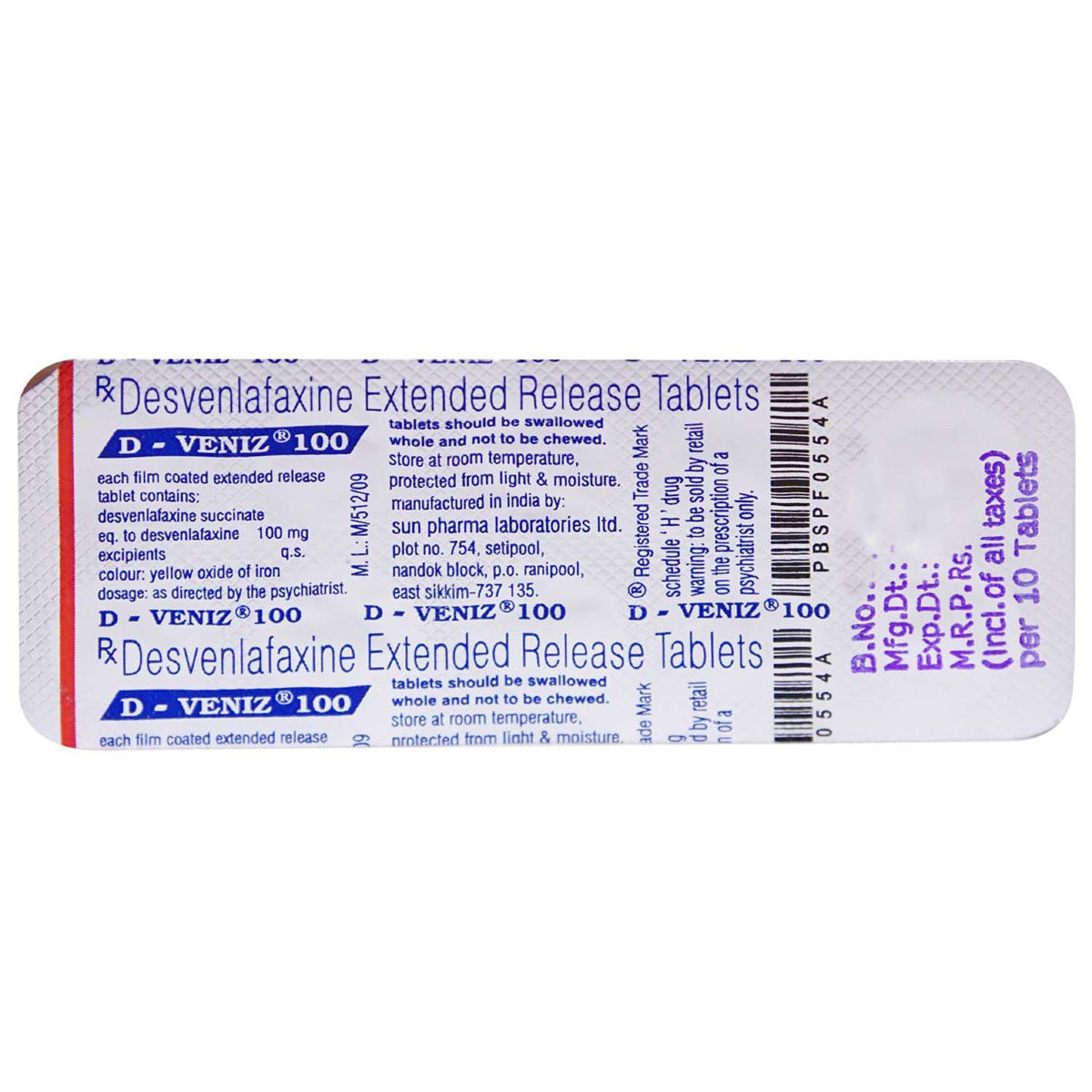 D-Veniz 100 Tablet 10's Price, Uses, Side Effects, Composition - Apollo ...