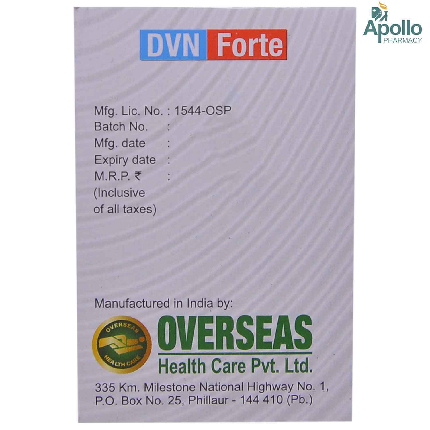 DVN FORTE TABLET Price, Uses, Side Effects, Composition - Apollo Pharmacy