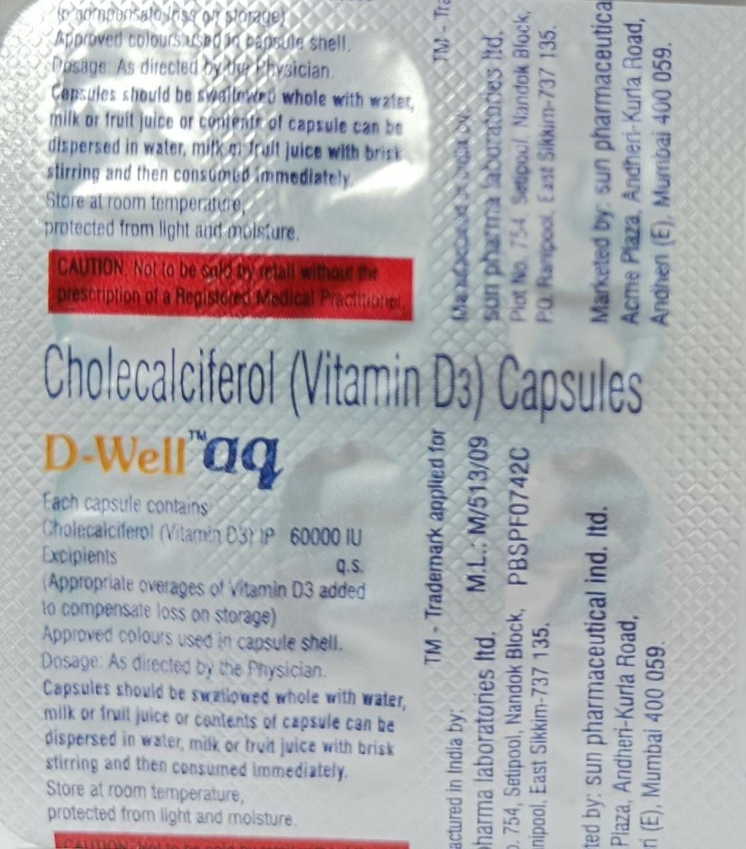 D Well AQ Capsule 8's Price, Uses, Side Effects, Composition - Apollo ...