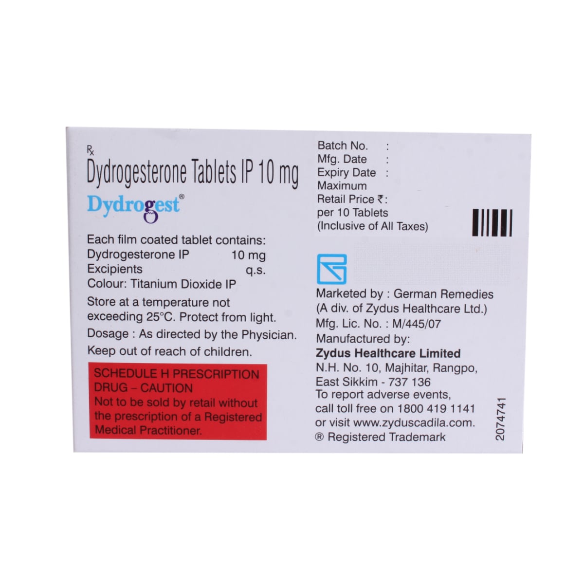 Dydrogest 10 Tablet 10's Price, Uses, Side Effects, Composition ...