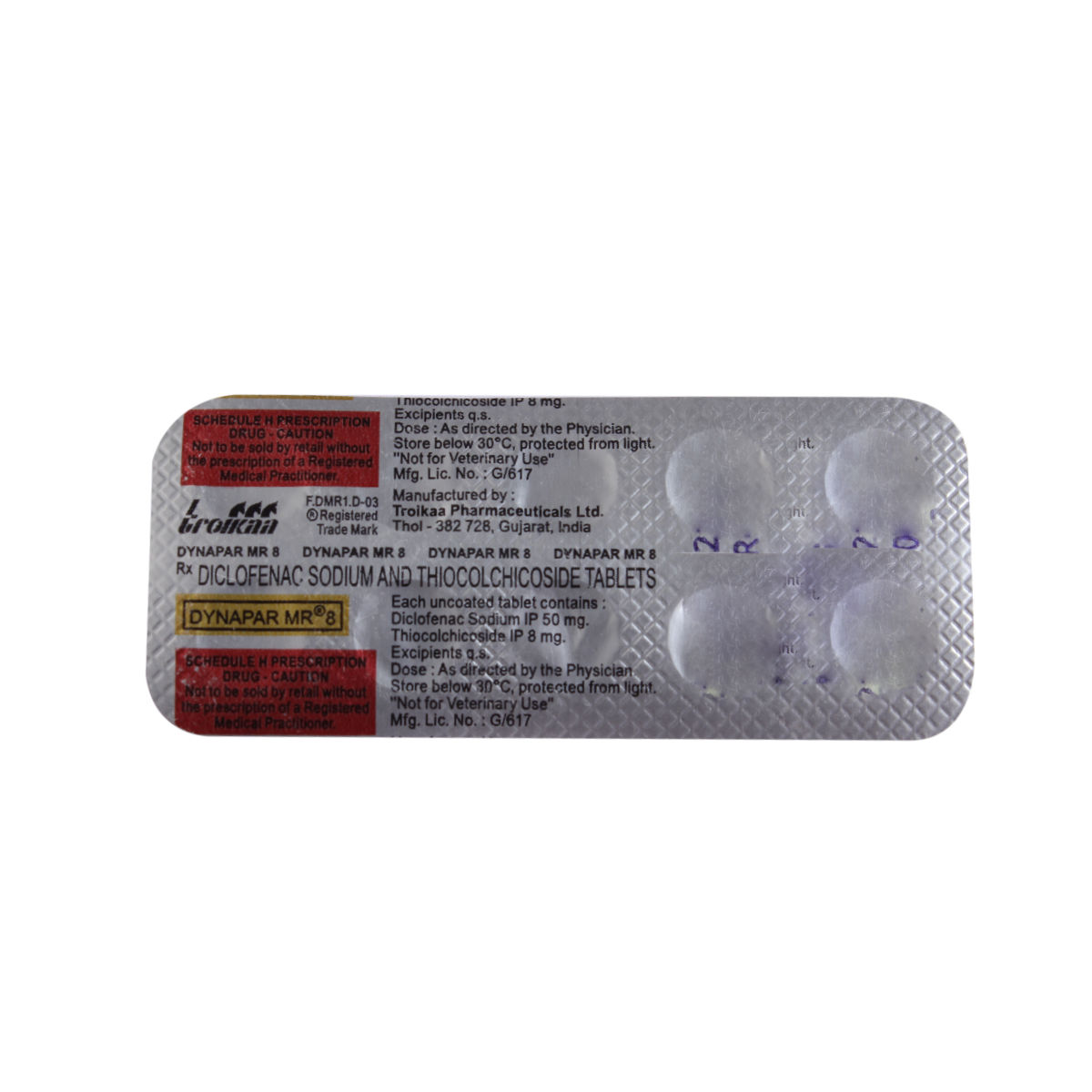 Dynapar MR 8 mg Tablet 10's Price, Uses, Side Effects, Composition ...