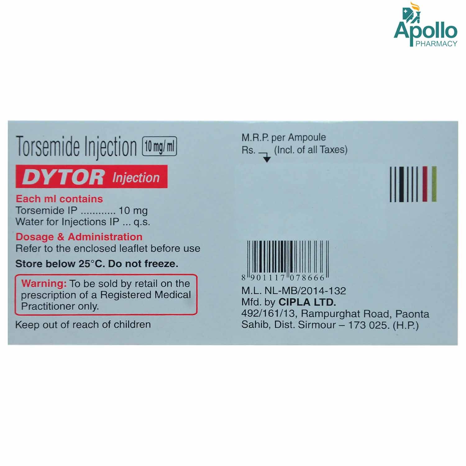 Dytor Injection 2 ml Price, Uses, Side Effects, Composition - Apollo ...