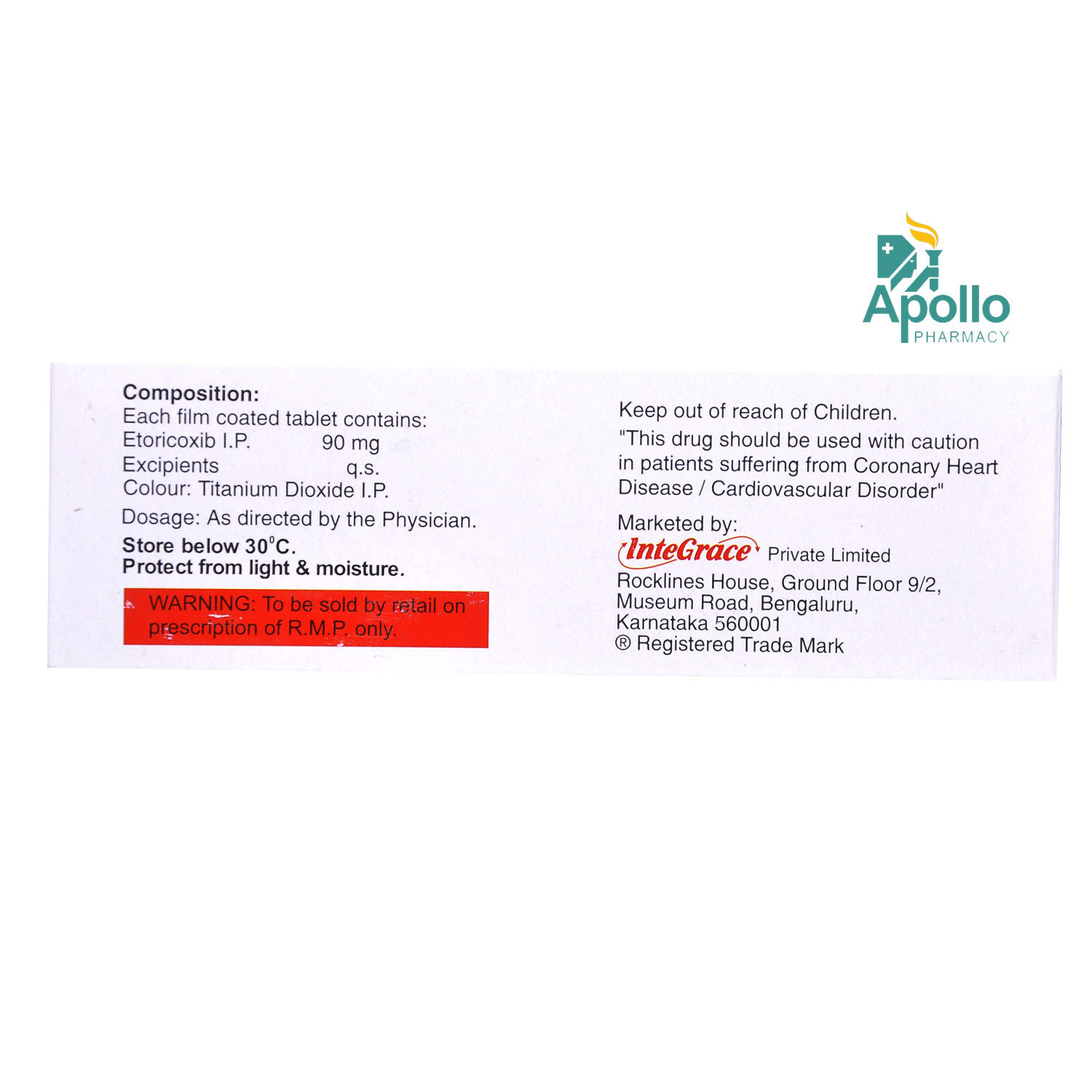 EBOV 90MG TABLET Price, Uses, Side Effects, Composition - Apollo Pharmacy