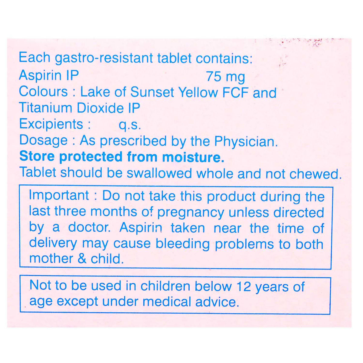 Ecosprin 75 Tablet 14's Price, Uses, Side Effects, Composition - Apollo ...