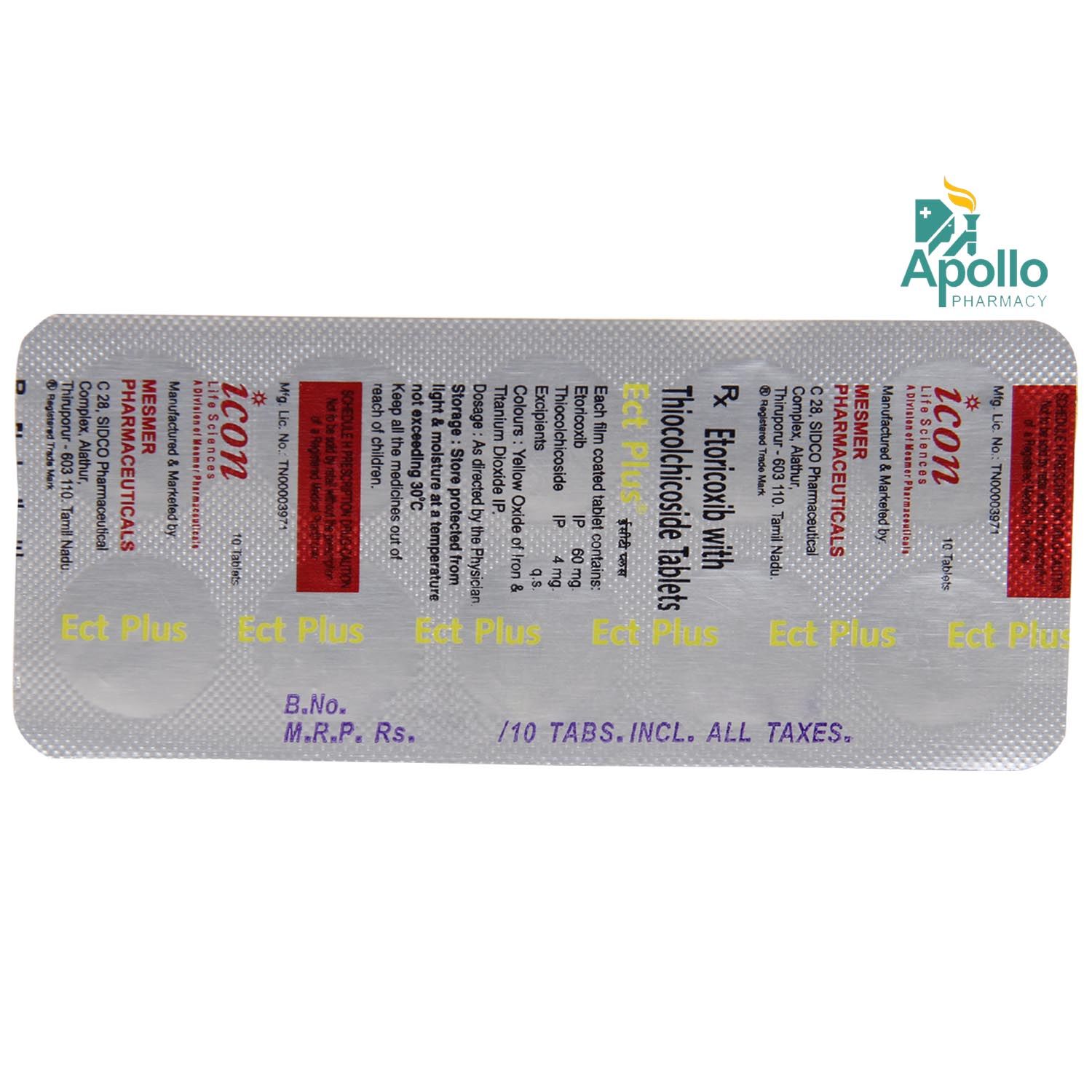 ECT Plus Tablet 10's Price, Uses, Side Effects, Composition - Apollo ...