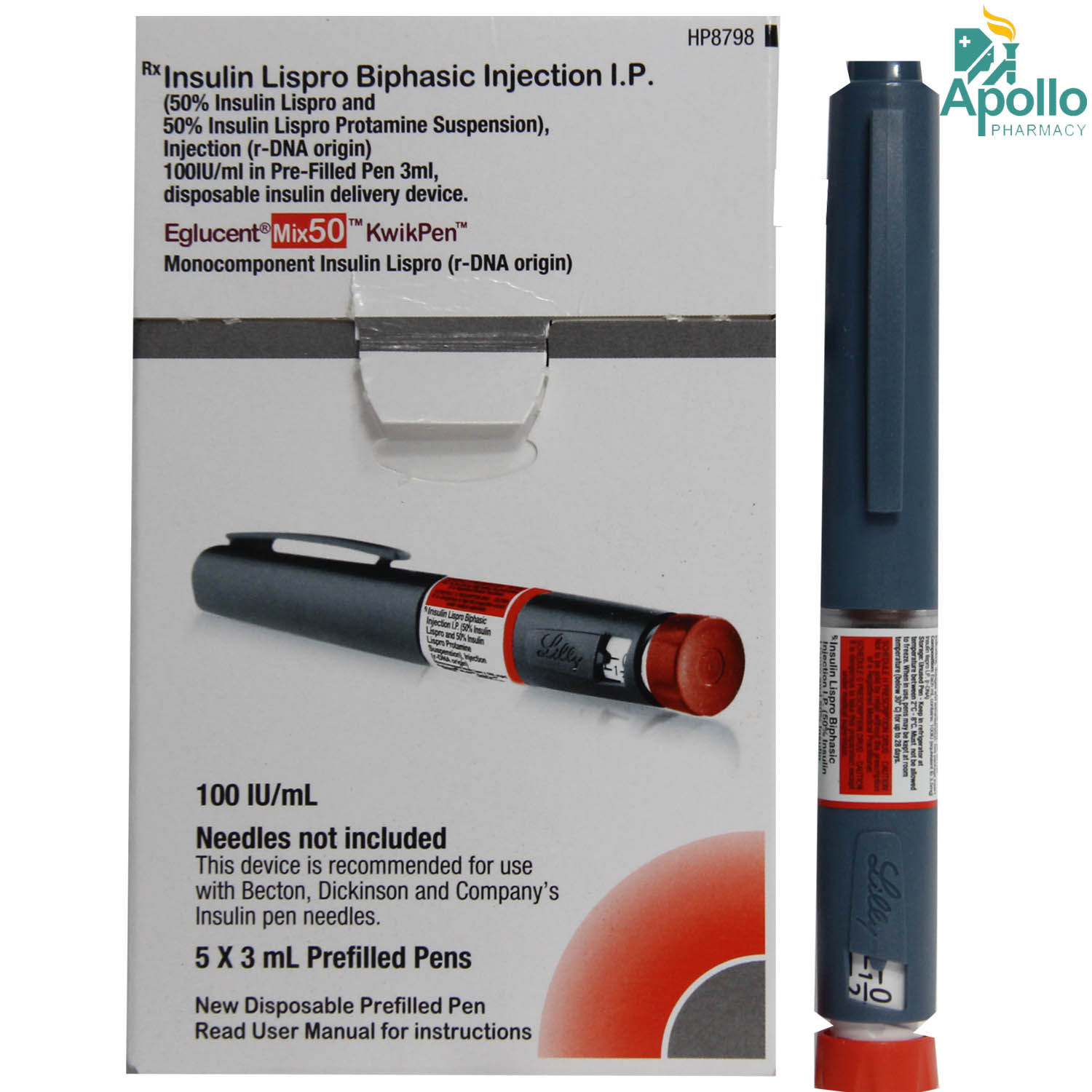 Eglucent Mix50 Kwikpen 100IU/ml Injection Price, Uses, Side Effects ...
