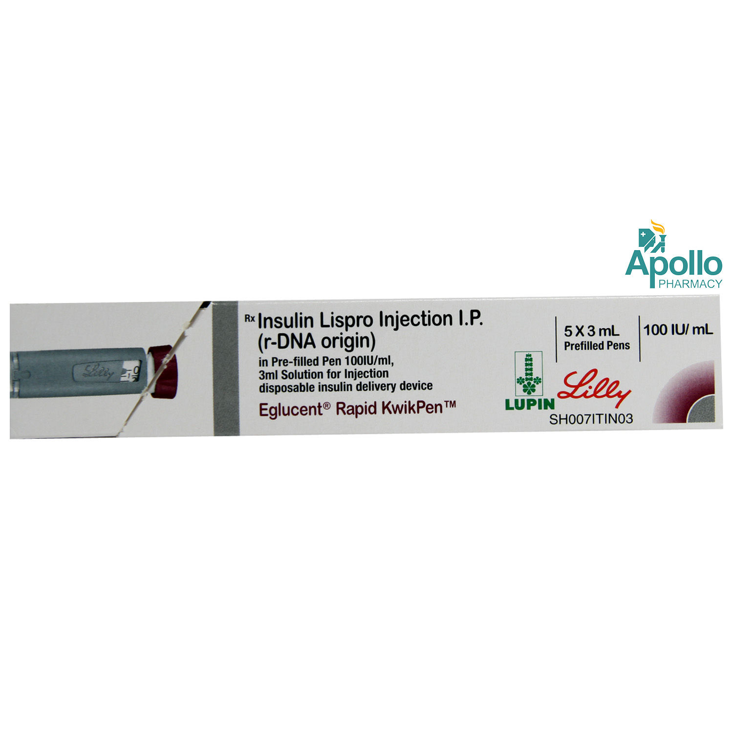 Eglucent Rapid Kwikpen 100IU Injection 3 ml Price, Uses, Side Effects ...