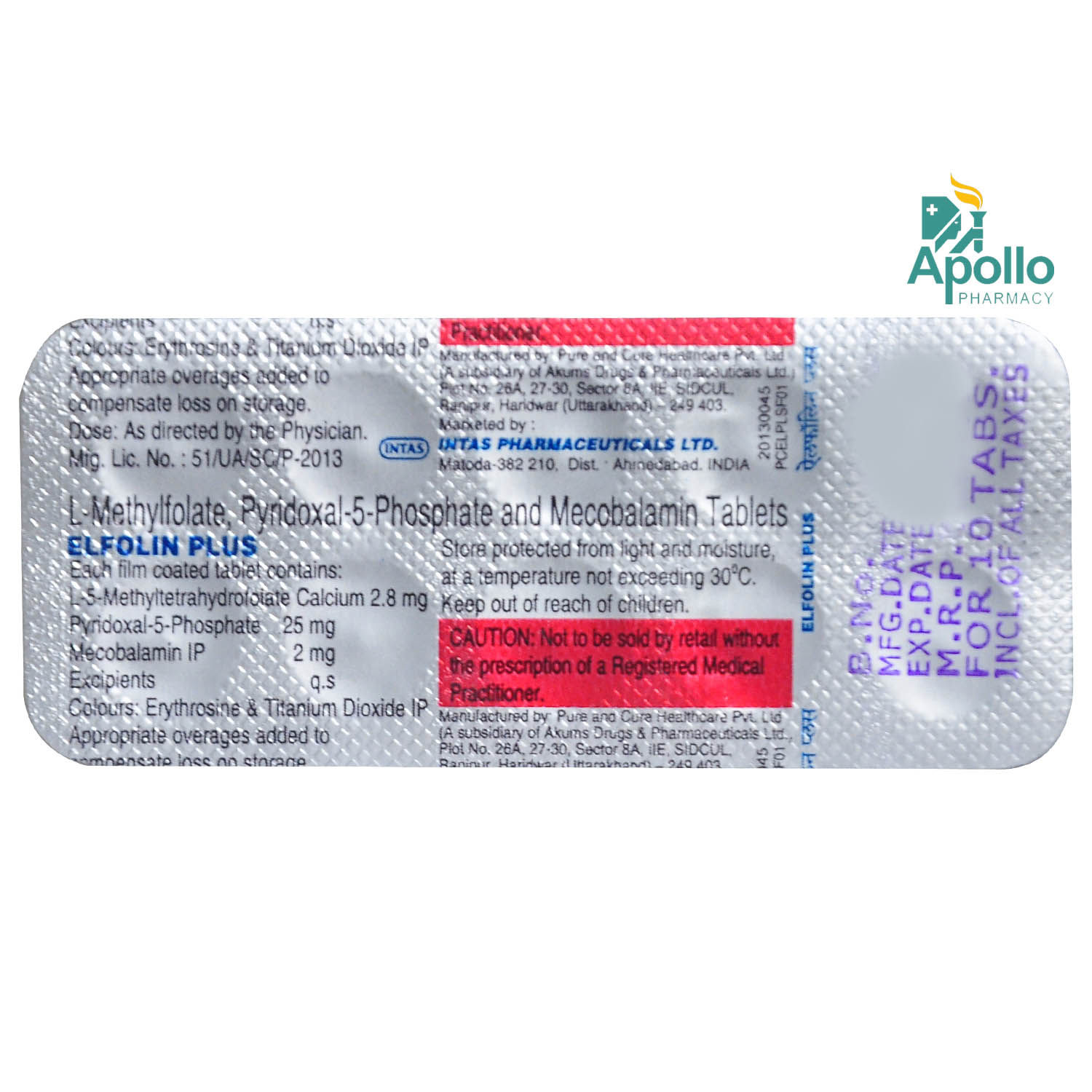 Elfolin Plus Tablet 10s Price, Uses, Side Effects, Composition - Apollo ...