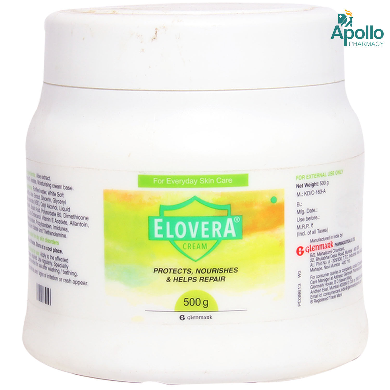 Elovera 500Mg Cream Price, Uses, Side Effects, Composition - Apollo ...