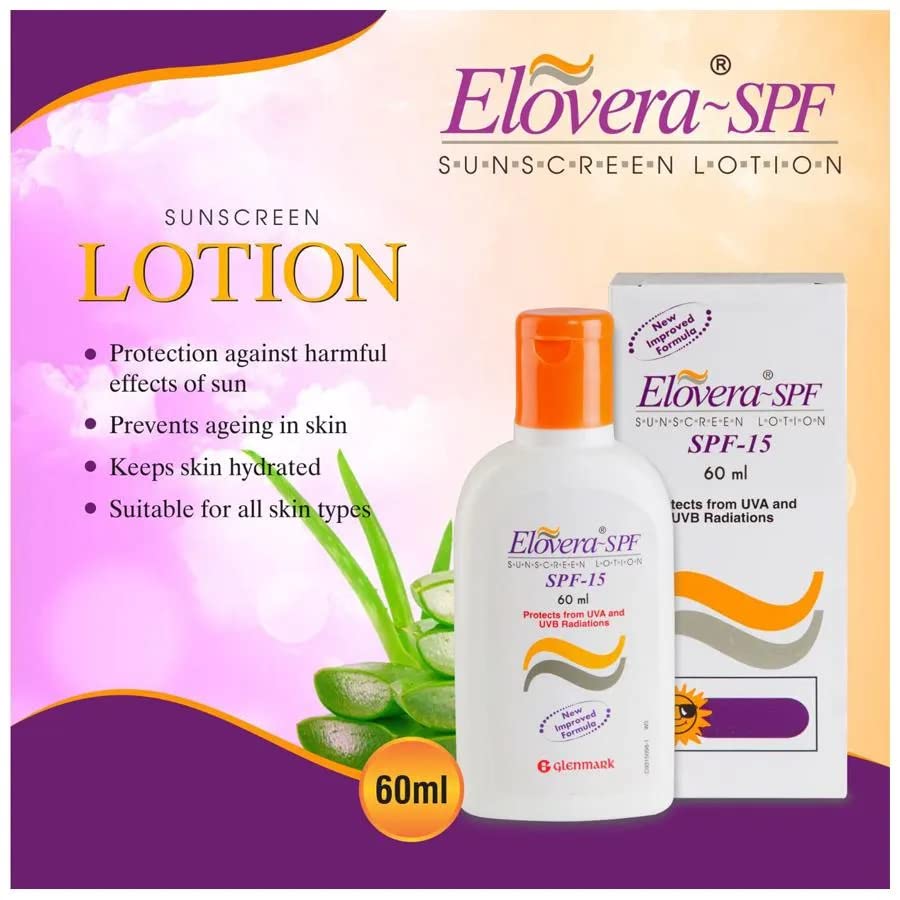 Elovera SPF 15 Sunscreen Lotion, 60 ml Price, Uses, Side Effects ...