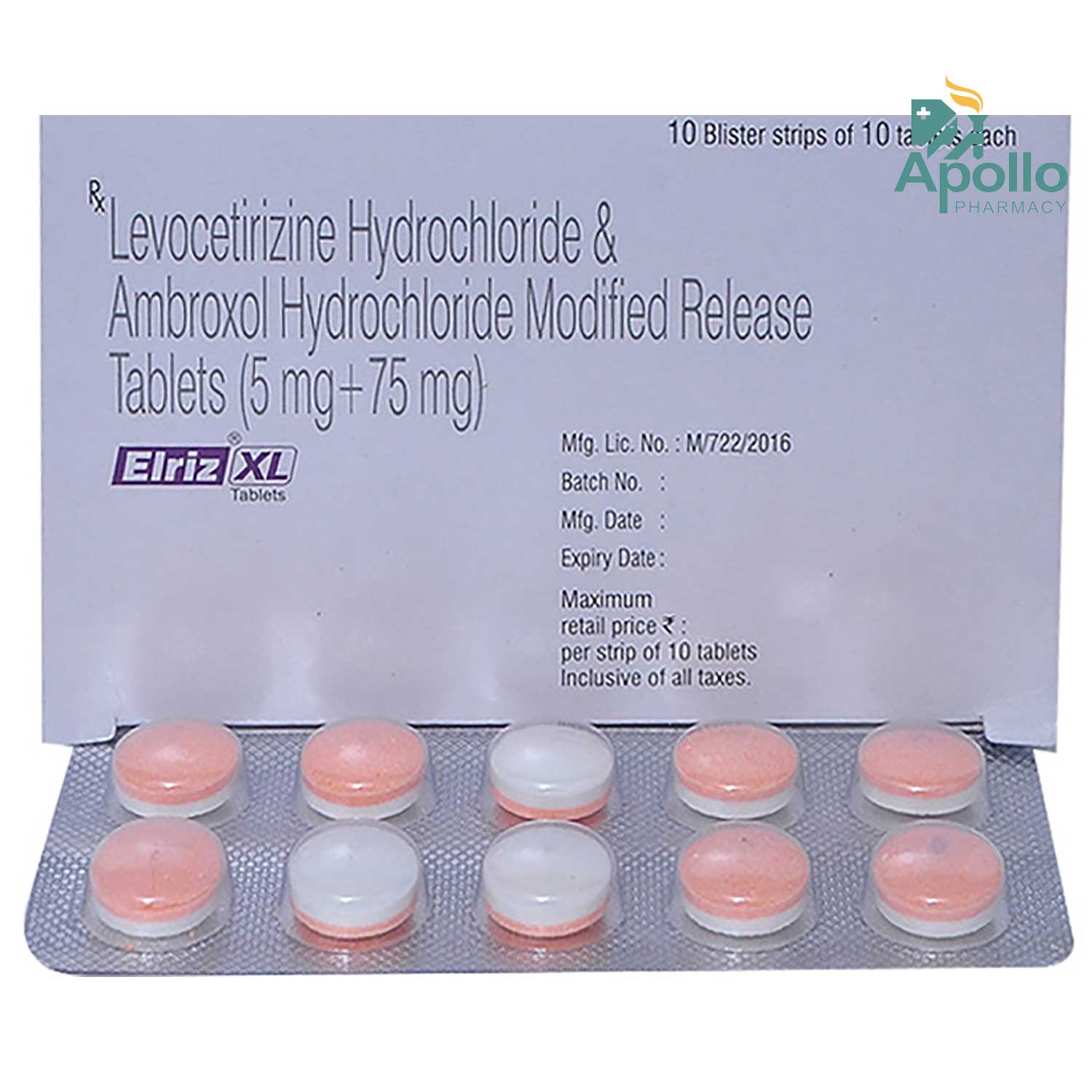 ELRIZ XL TABLET Price, Uses, Side Effects, Composition - Apollo Pharmacy