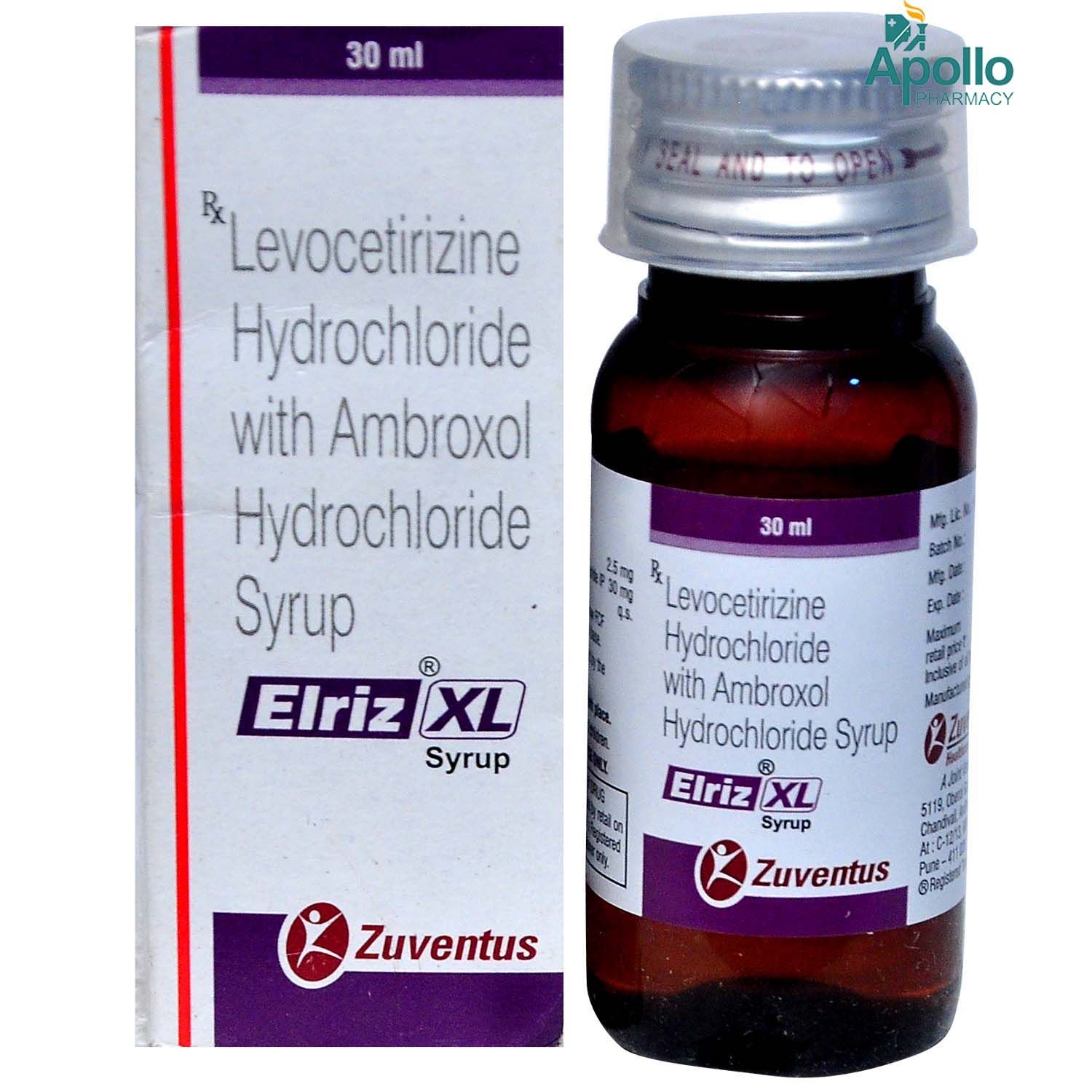 Elriz Xl Syrup 30 ml Price, Uses, Side Effects, Composition - Apollo ...