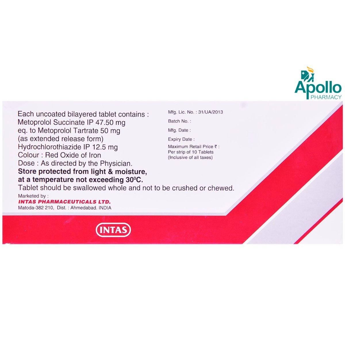 Embeta HT 50 Tablet 10's Price, Uses, Side Effects, Composition ...