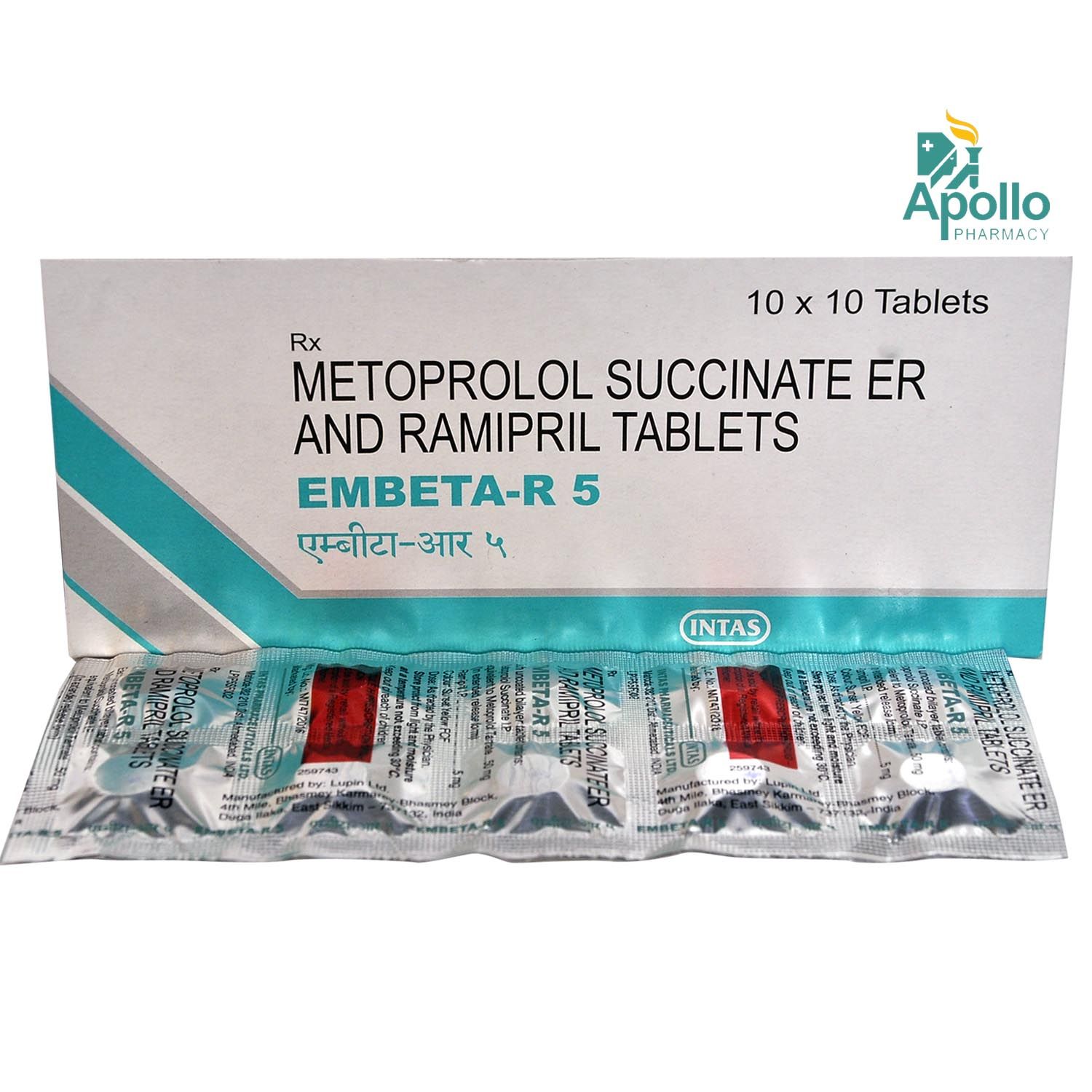 Embeta R 5 Tablet 10's Price, Uses, Side Effects, Composition - Apollo ...