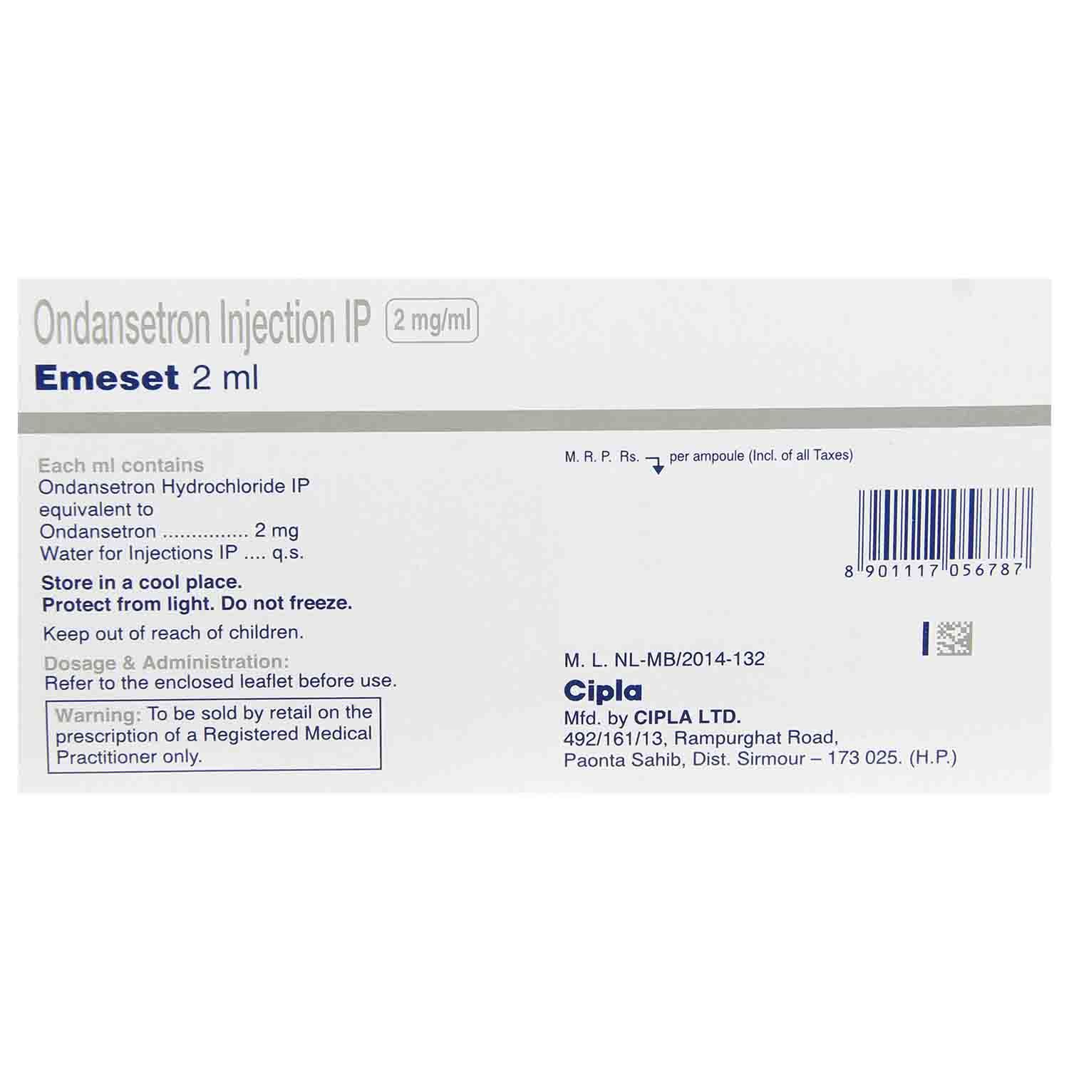 Emeset 2 Injection 2 ml Price, Uses, Side Effects, Composition - Apollo ...