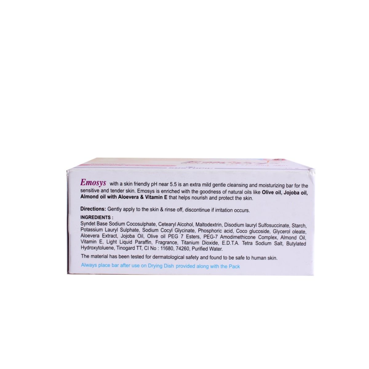 Emosys Soap 75gm Price, Uses, Side Effects, Composition - Apollo Pharmacy