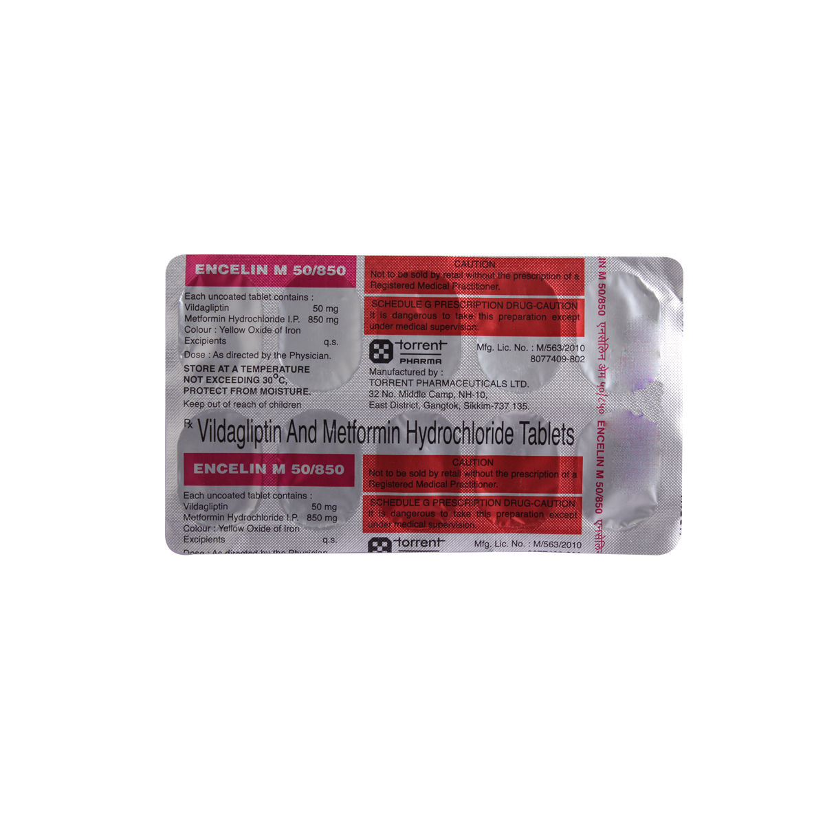 Encelin M 50/850mg Tablet 10's Price, Uses, Side Effects, Composition ...