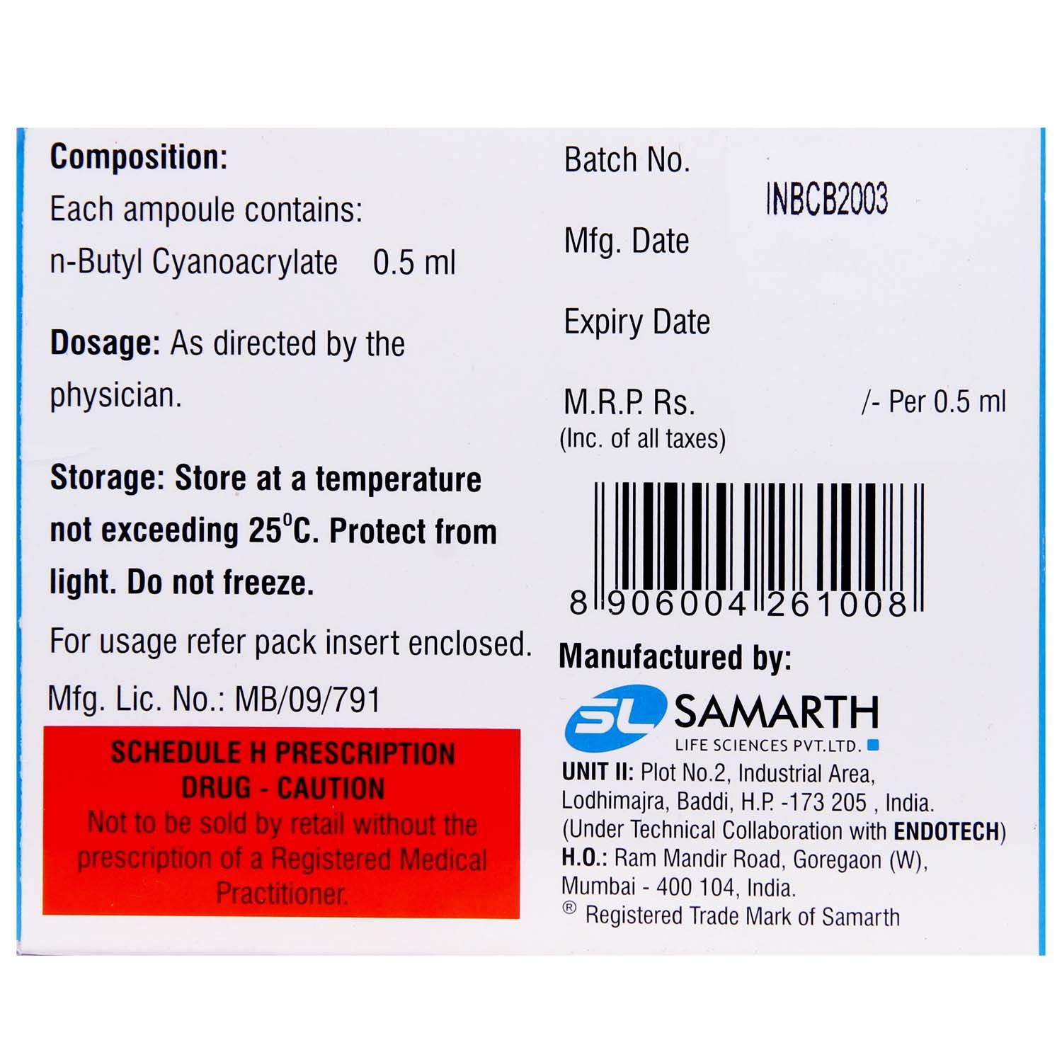 ENDOCRYL INJECTION 0.5ML Price, Uses, Side Effects, Composition ...
