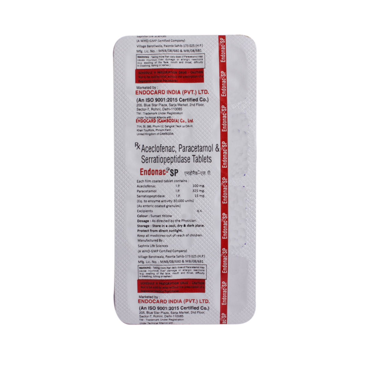 Endonac Sp Tablet 10's Price, Uses, Side Effects, Composition - Apollo ...