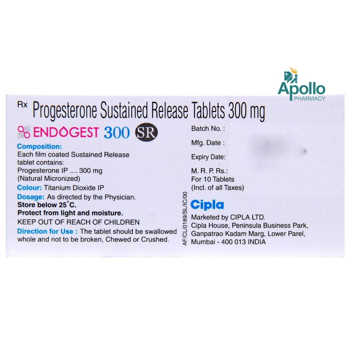 Endogest 300 SR Tablet 10's Price, Uses, Side Effects, Composition ...