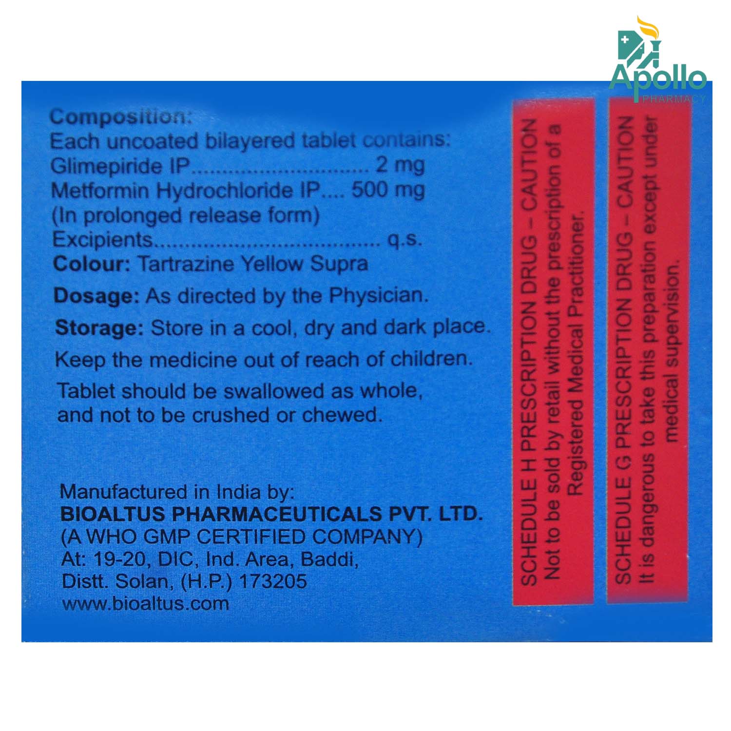 ENDOGLIM M 2MG 500MG TABLET Price, Uses, Side Effects, Composition ...