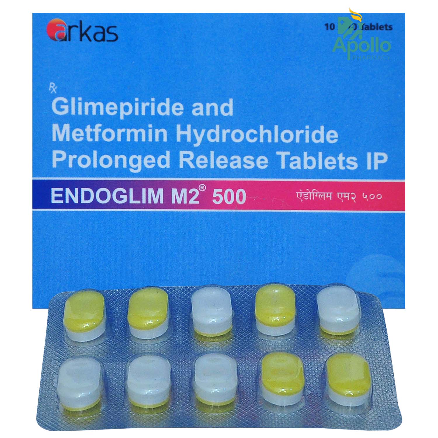 ENDOGLIM M 2MG 500MG TABLET Price, Uses, Side Effects, Composition ...