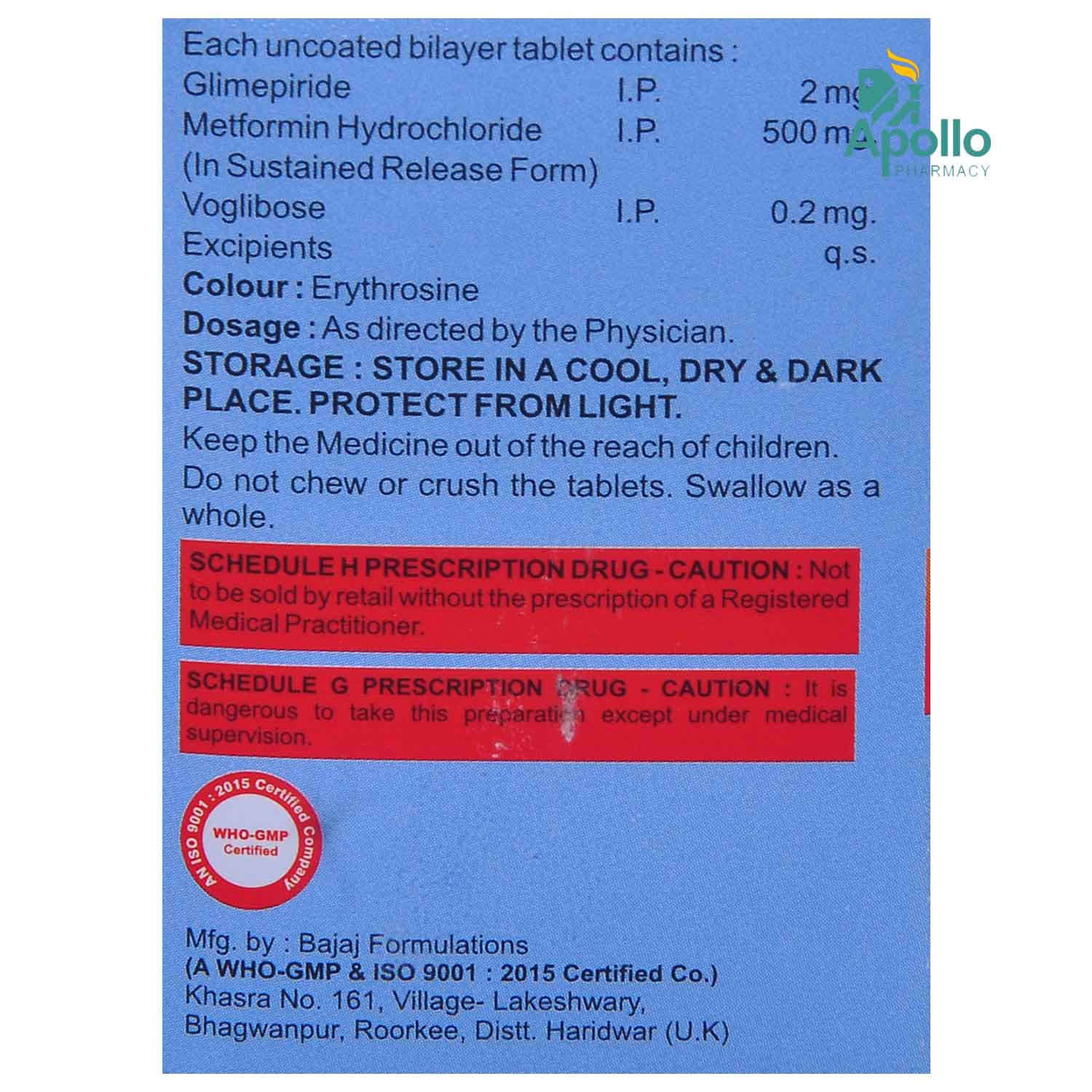 ENDOGLIM TRIO 2.2MG TABLET 10'S Price, Uses, Side Effects, Composition ...