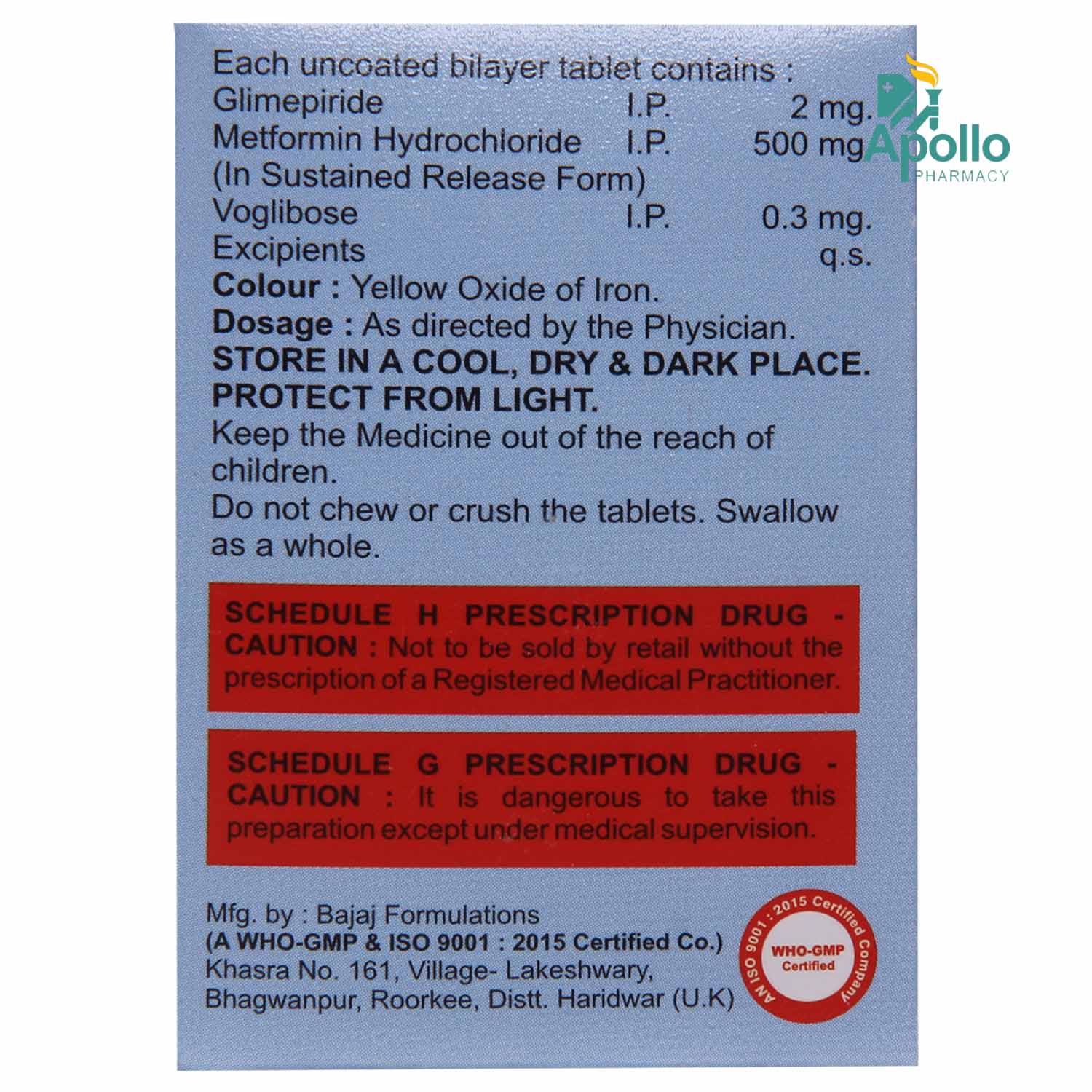 ENDOGLIM TRIO 2.3MG TABLET 10'S Price, Uses, Side Effects, Composition ...