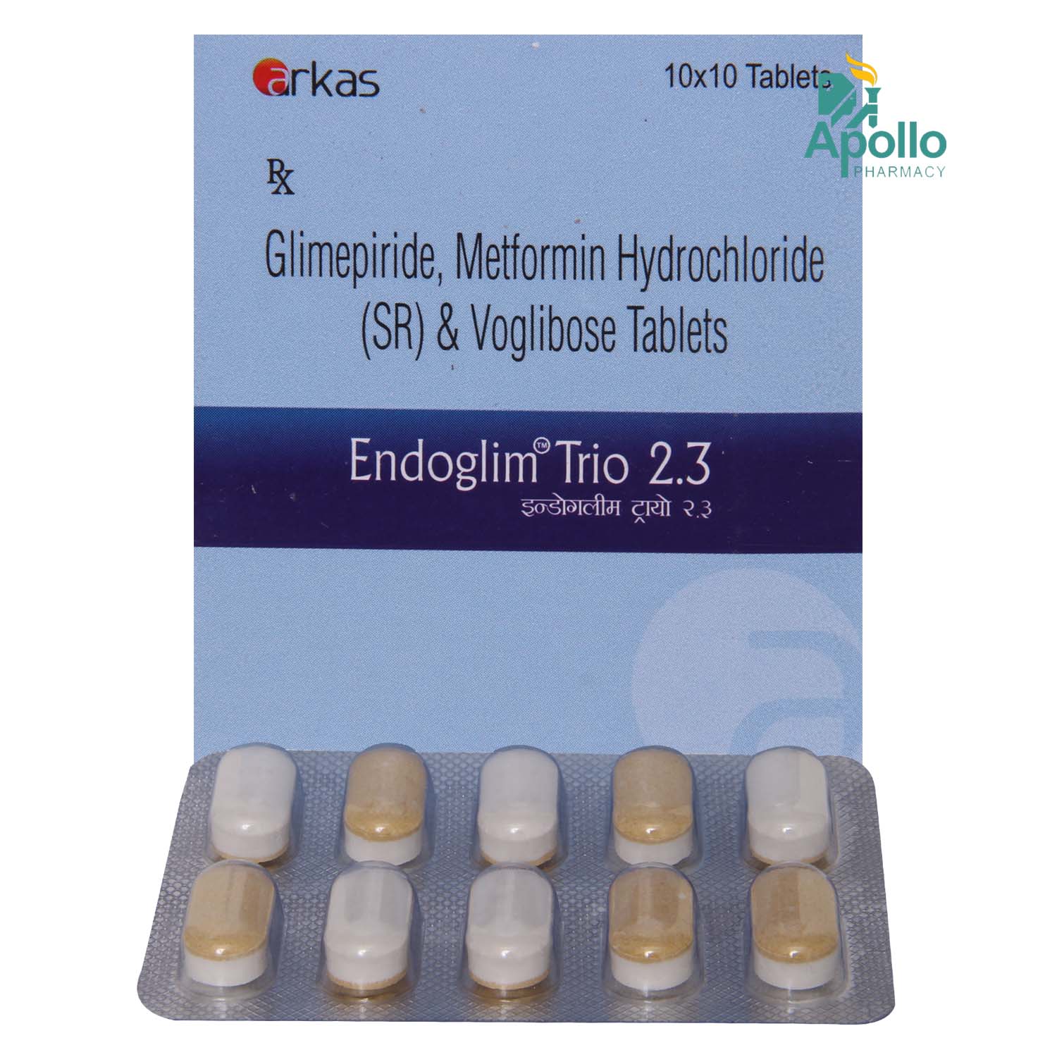 ENDOGLIM TRIO 2.3MG TABLET 10'S Price, Uses, Side Effects, Composition ...