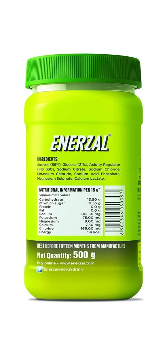 Enerzal Lime Flavour Energy Drink Powder, 500 gm Price, Uses, Side ...