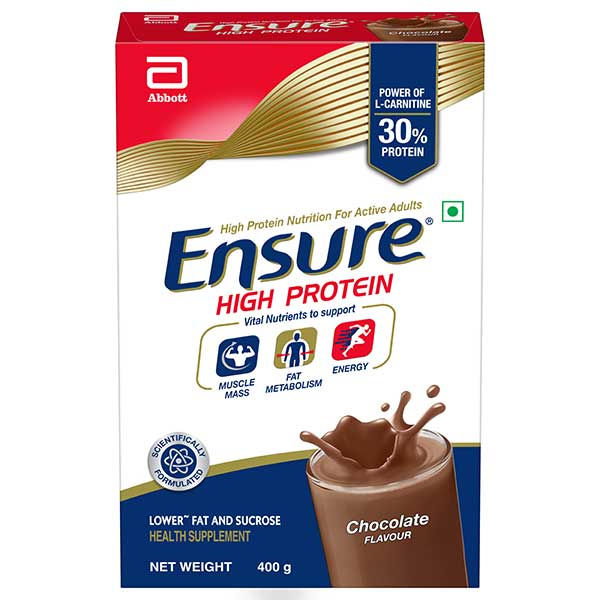 Ensure High Protein Chocolate Flavour Powder, 400 gm Refill Pack Price ...