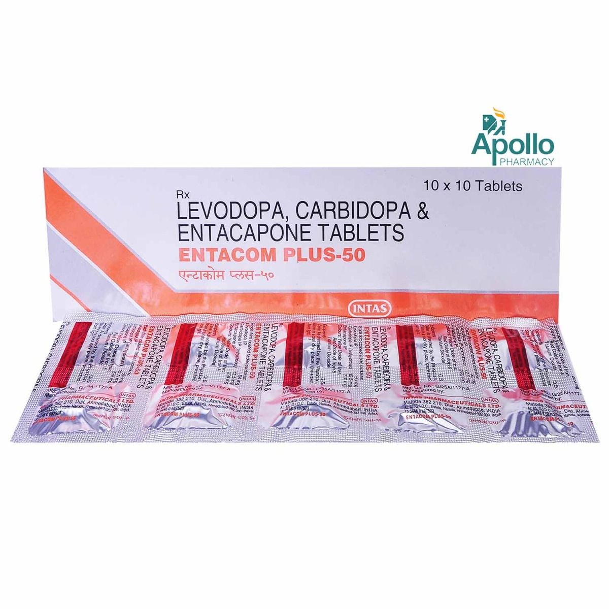 Entacom Plus 50 mg Tablet 10's Price, Uses, Side Effects, Composition ...