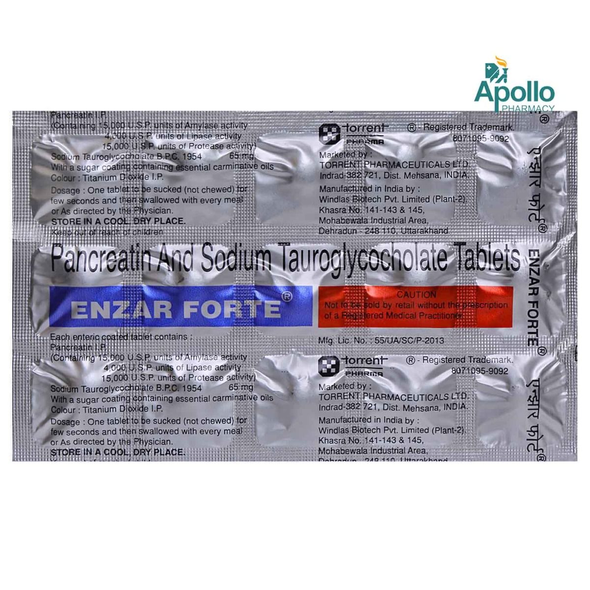 Enzar Forte Tablet 15's Price, Uses, Side Effects, Composition - Apollo ...