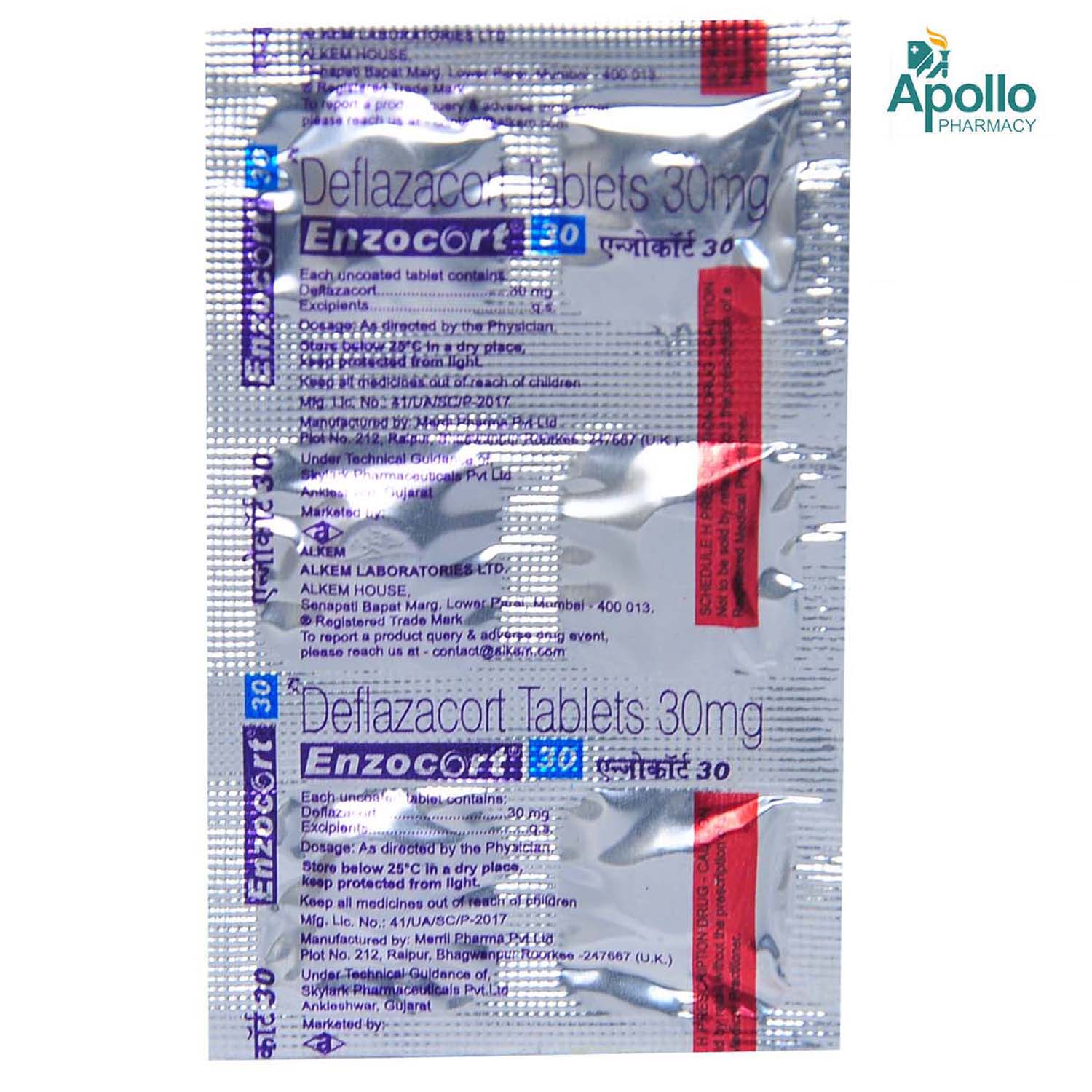 Enzocort 30 mg Tablet 6's Price, Uses, Side Effects, Composition ...