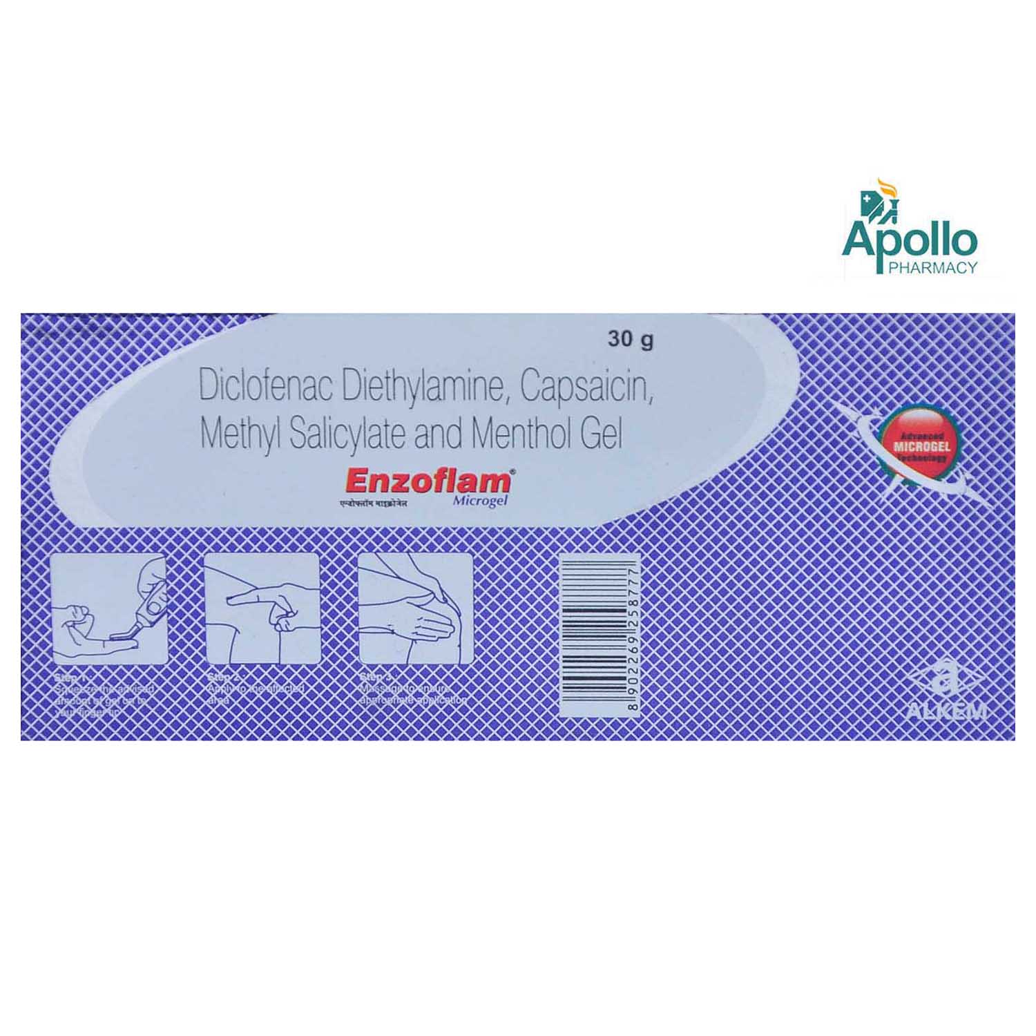 ENZOFLAM MICRO GEL 30G Price, Uses, Side Effects, Composition - Apollo ...