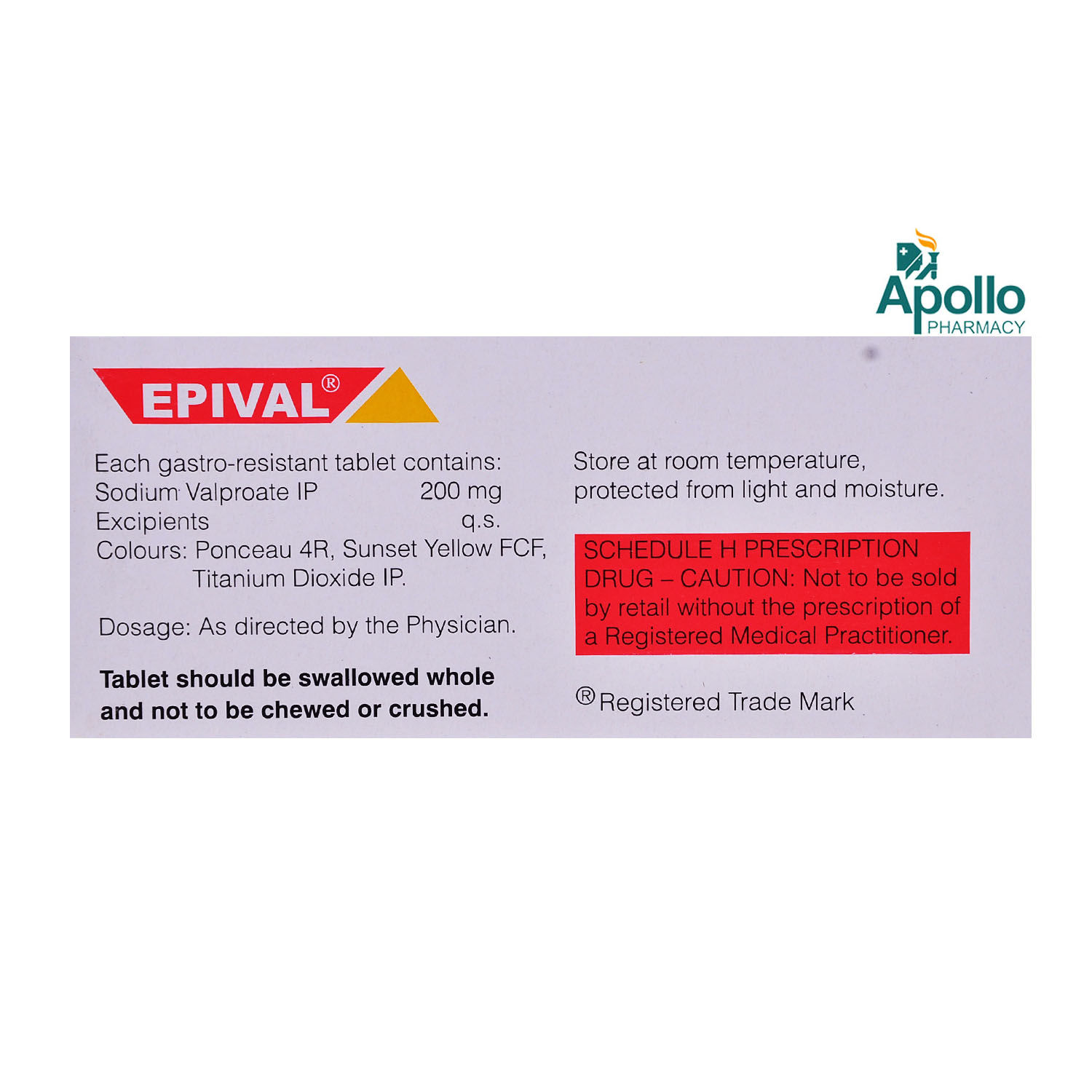 EPIVAL TABLET Price, Uses, Side Effects, Composition - Apollo Pharmacy