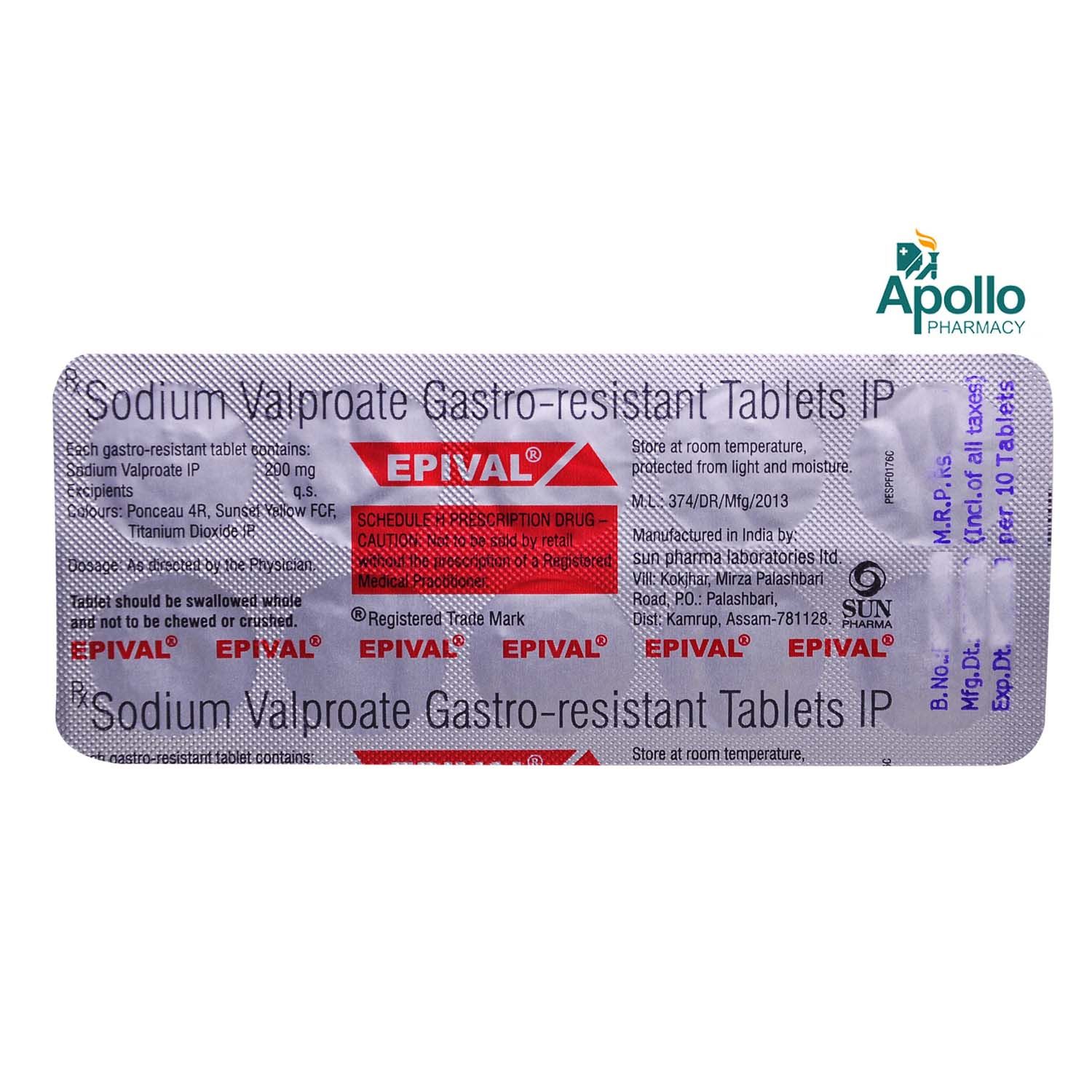 EPIVAL TABLET Price, Uses, Side Effects, Composition - Apollo Pharmacy