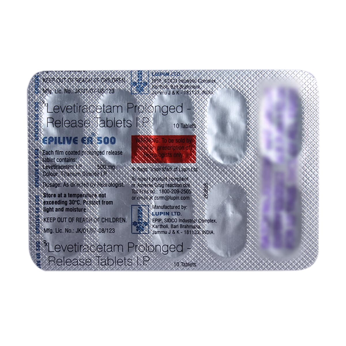 Epilive ER 500 Tablet 10's Price, Uses, Side Effects, Composition ...