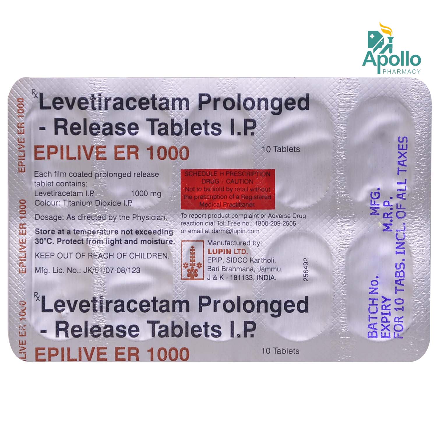 Epilive ER 1000 Tablet 10's Price, Uses, Side Effects, Composition ...