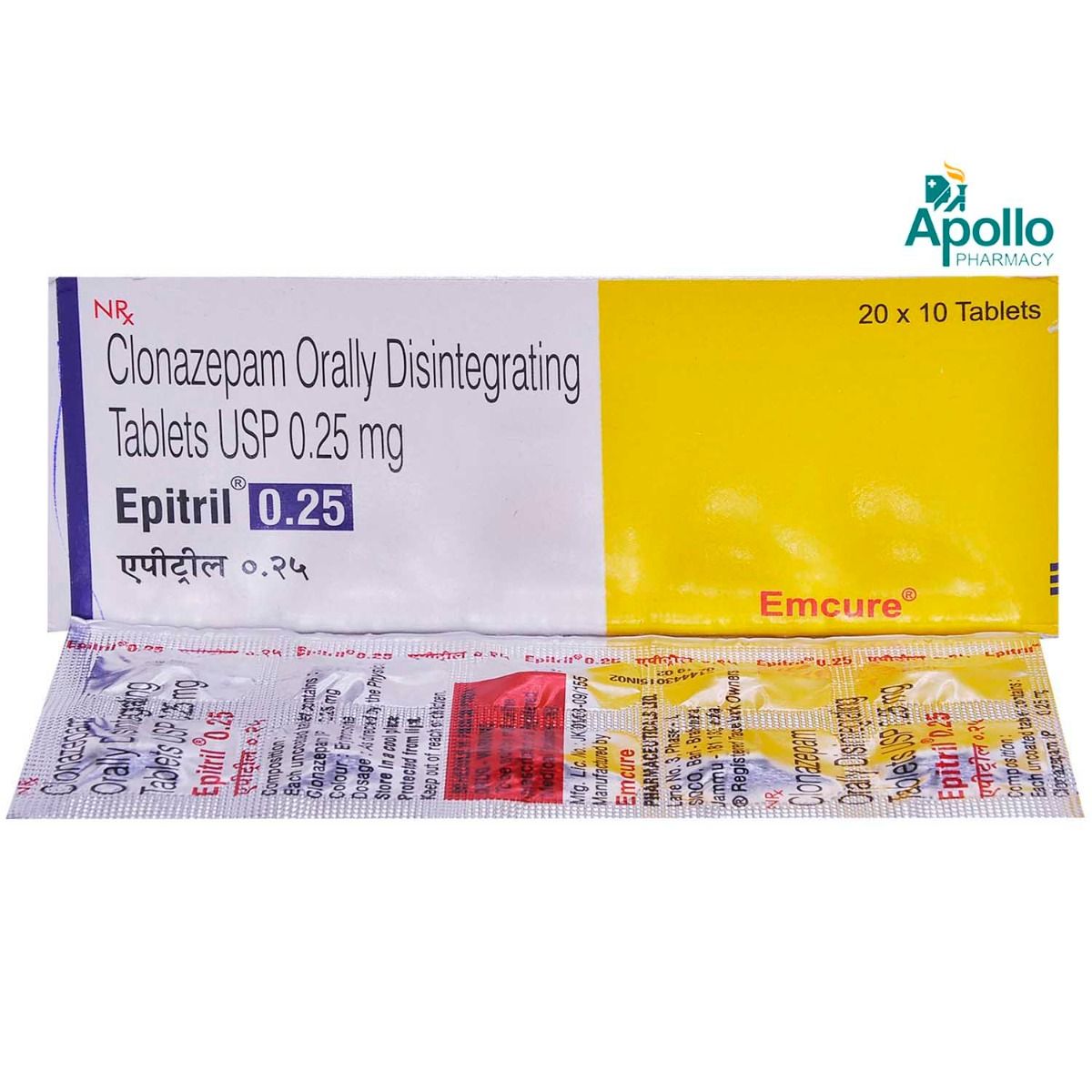EPITRIL 0.25MG TABLET 10'S Price, Uses, Side Effects, Composition ...