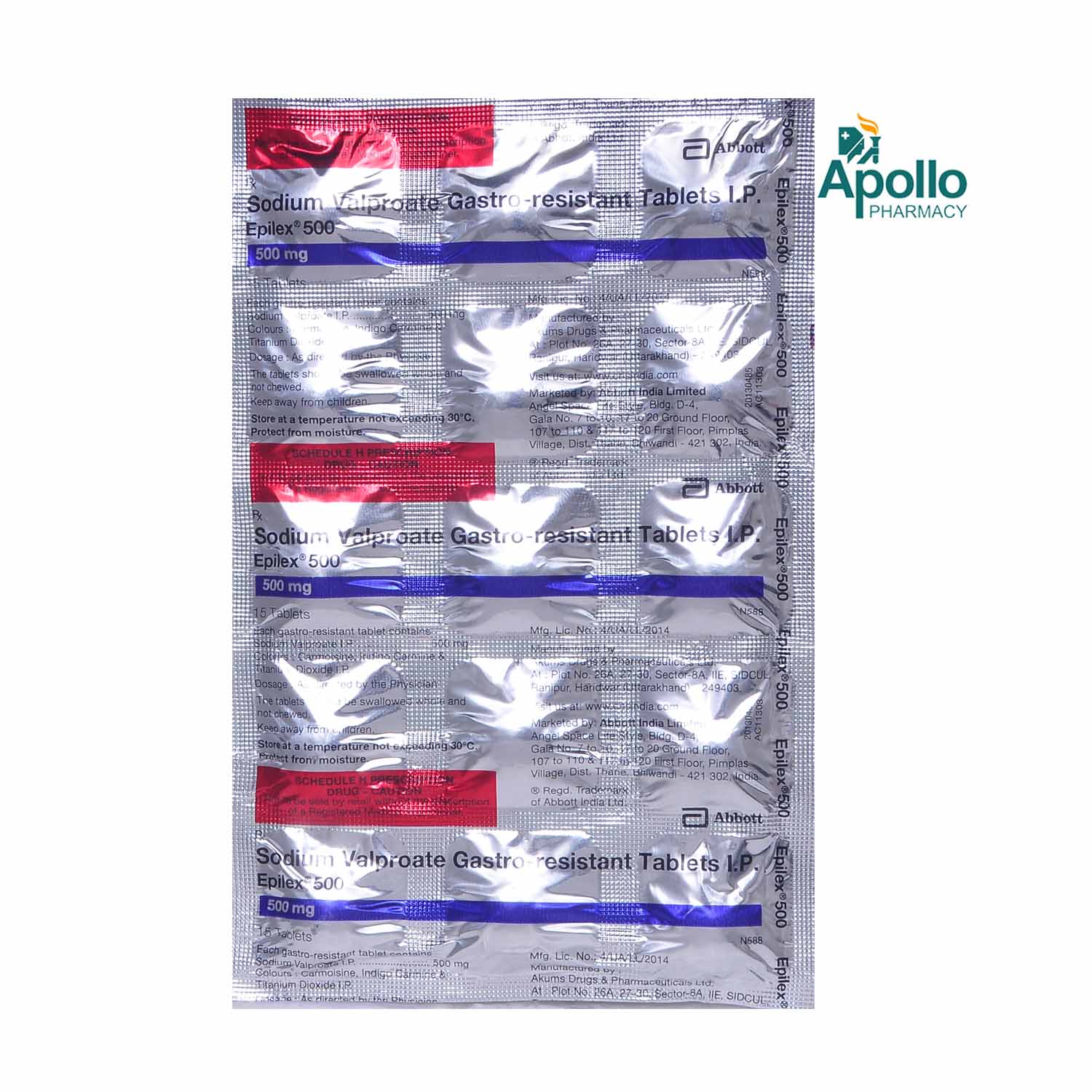 Epilex 500mg Tablet 15s Price, Uses, Side Effects, Composition - Apollo ...