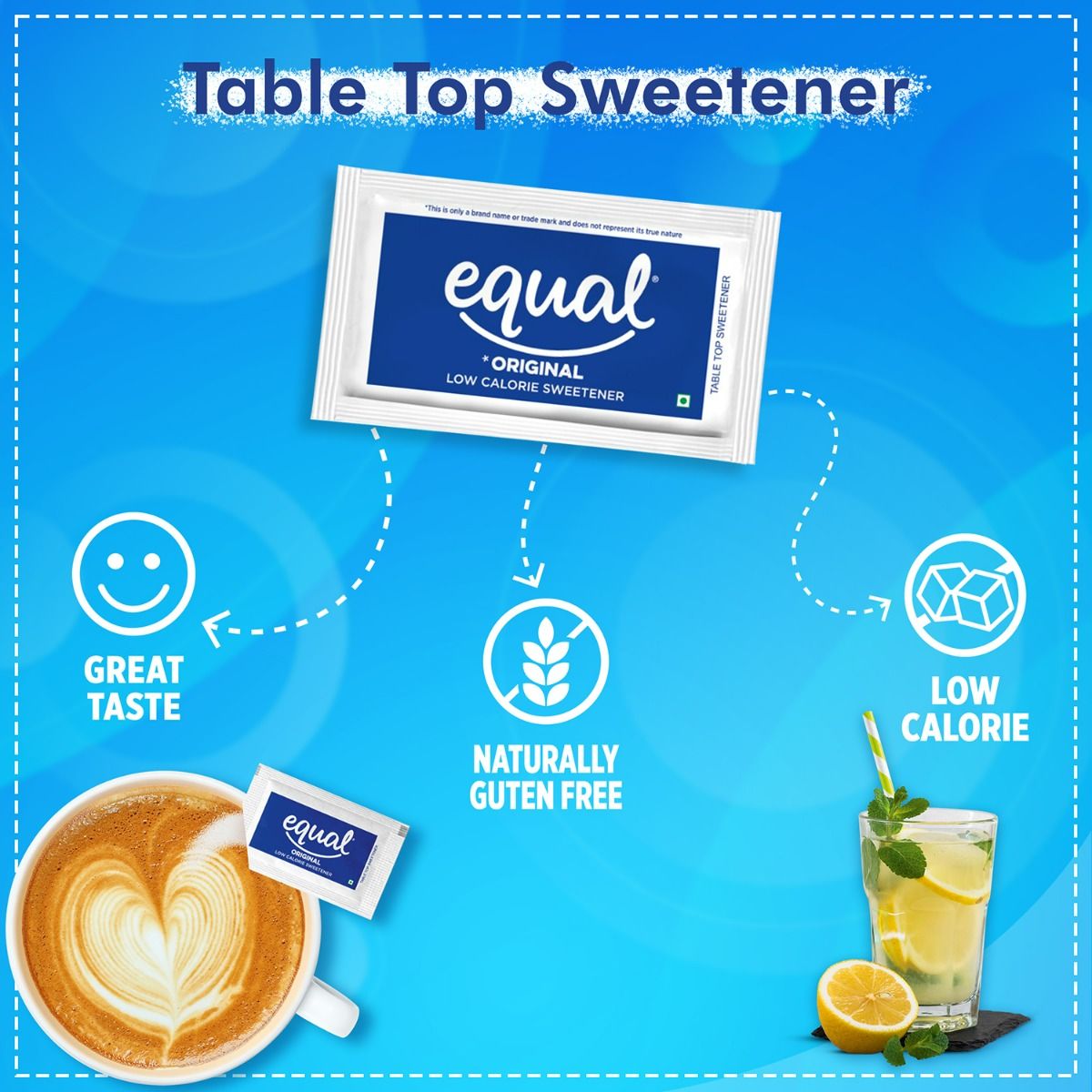Equal Original Low Calorie Sweetener, 100 Sachets Price, Uses, Side ...
