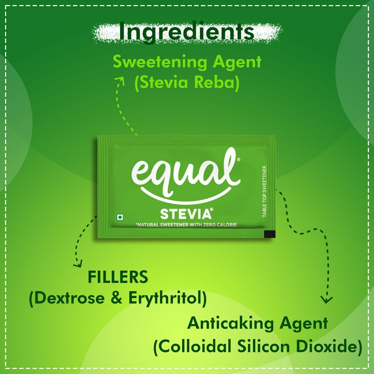 Equal Stevia Natural Sweetener, 100 Sachets Price, Uses, Side Effects ...