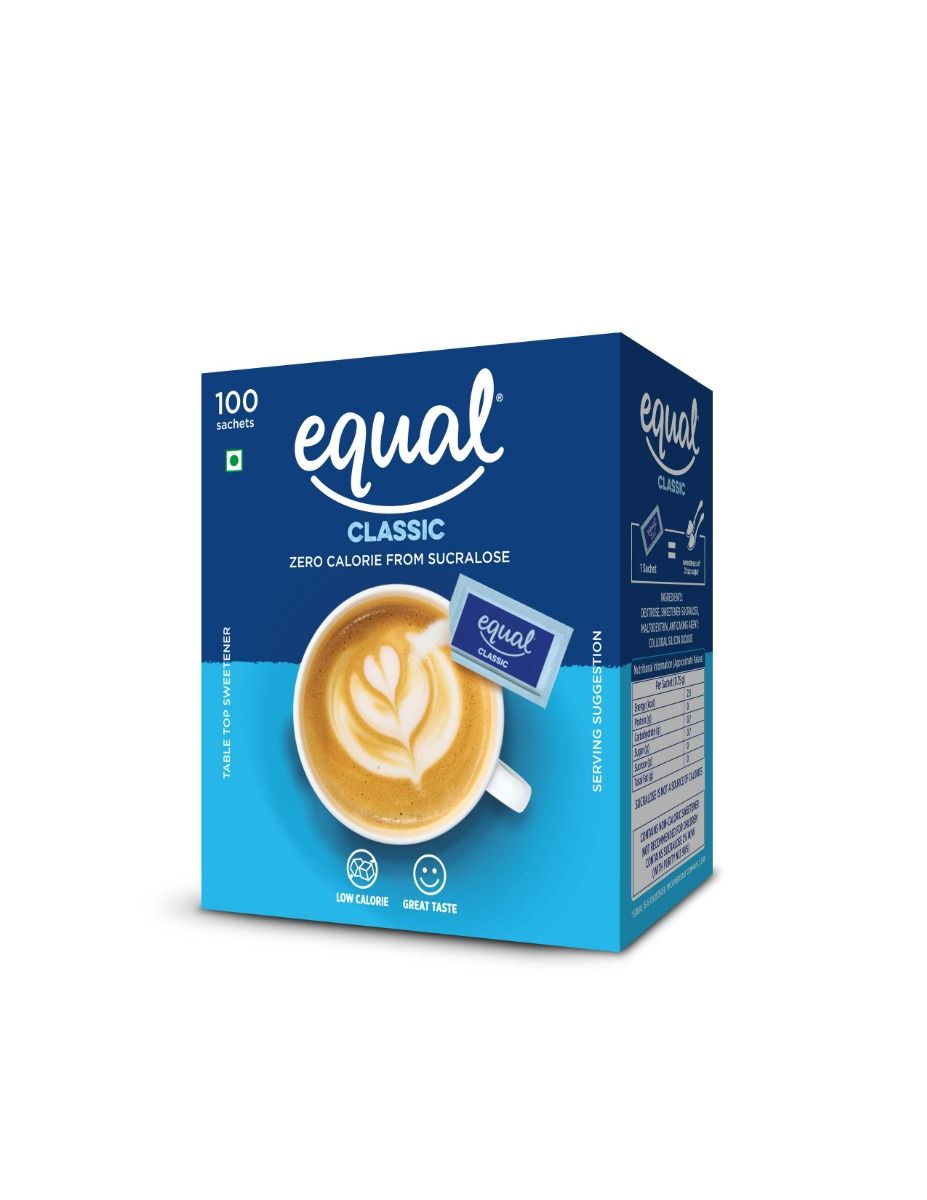 Equal Classic Zero Calorie Sweetener, 100 Sachets Price, Uses, Side ...