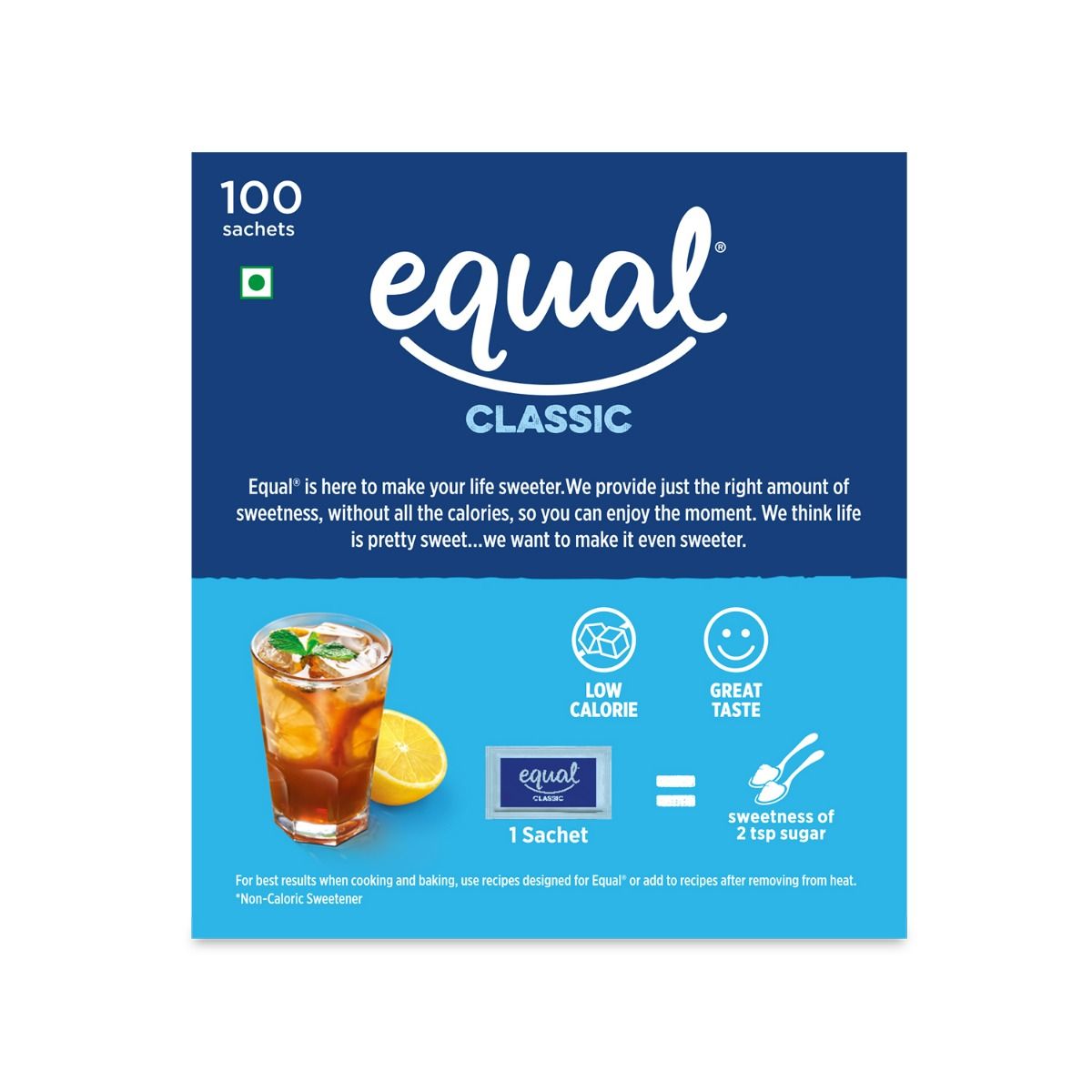 Equal Classic Zero Calorie Sweetener, 100 Sachets Price, Uses, Side ...