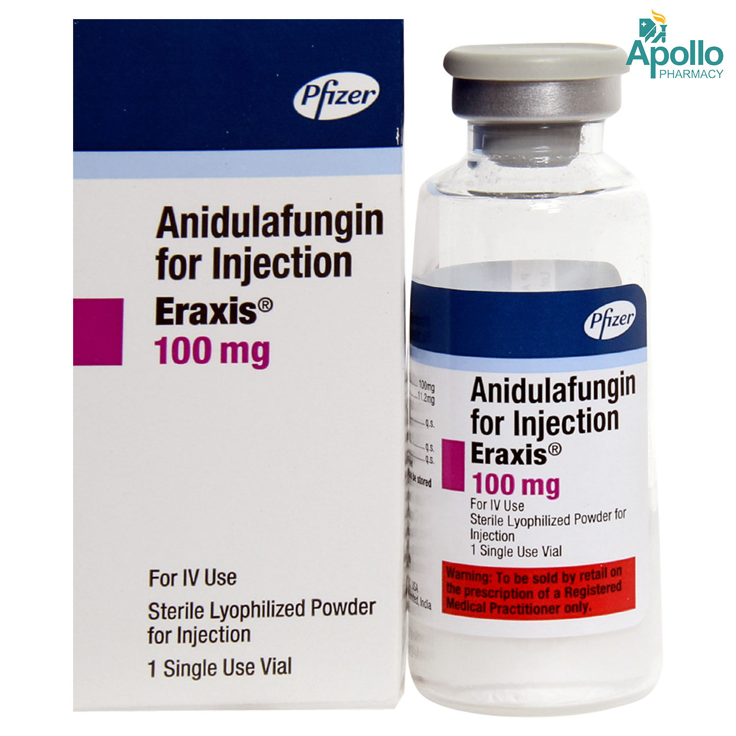 ERAXIS 100MG INJECTION Price, Uses, Side Effects, Composition - Apollo ...